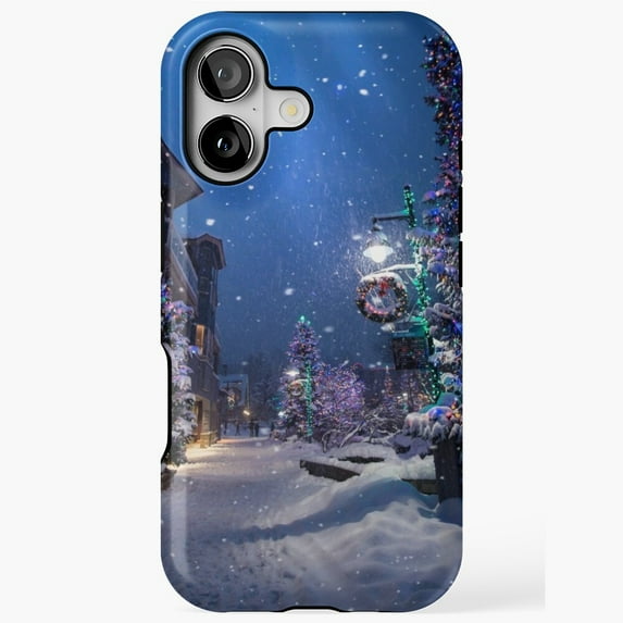 Magical Christmas Wonderland Snowy Forest Scene for iPhone 17 to 11 Pro ...