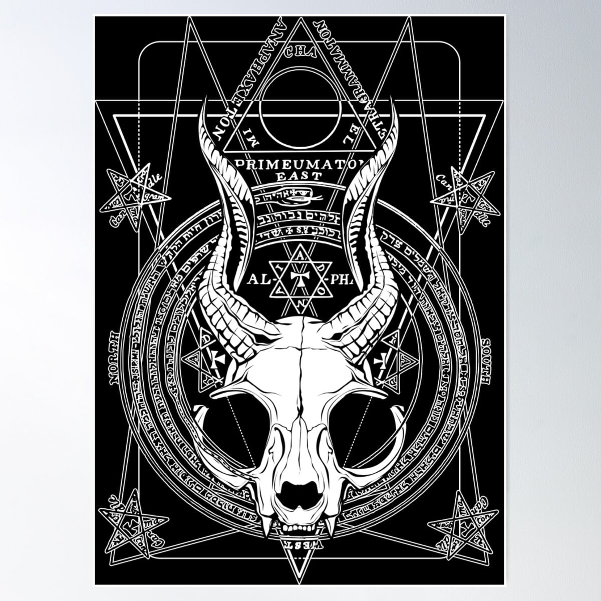 Magical Circle Of Baphocat Poster Wall Art, Modern Wall Decor For ...