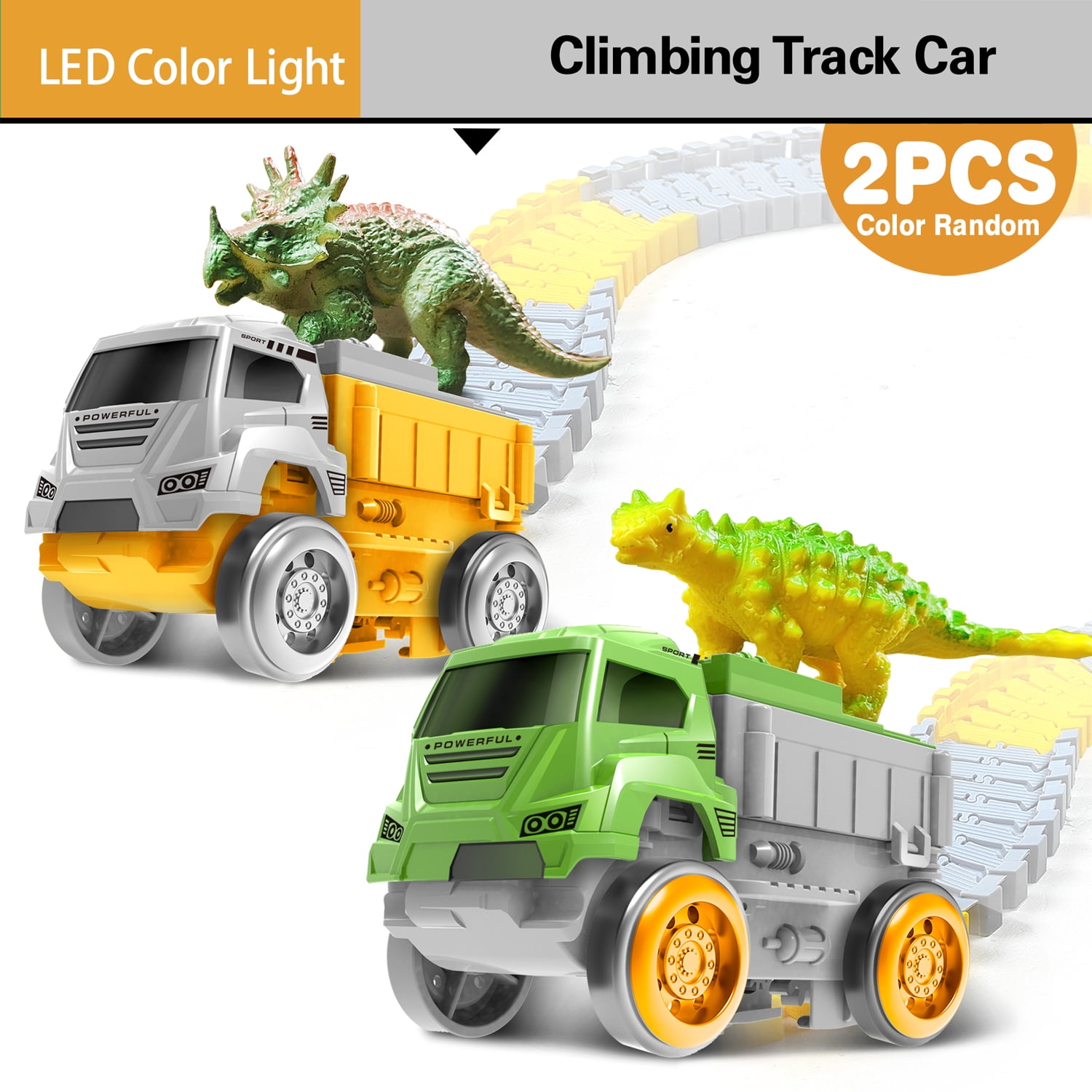 Magical Climbing Race Track Car Toy Vehicle LED Light Electronics Car ...