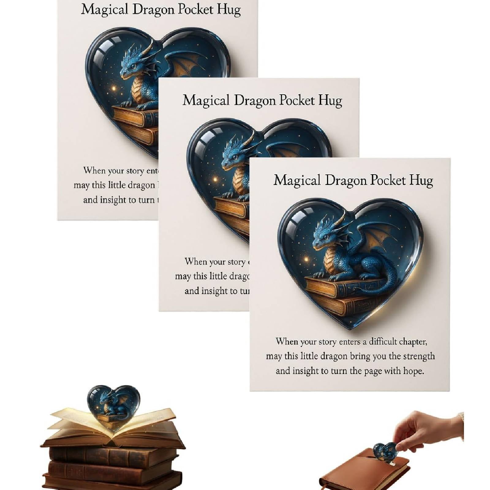 Magical Dragon Pocket Hug, Emotional Support Dragon Book Heart Pocket ...