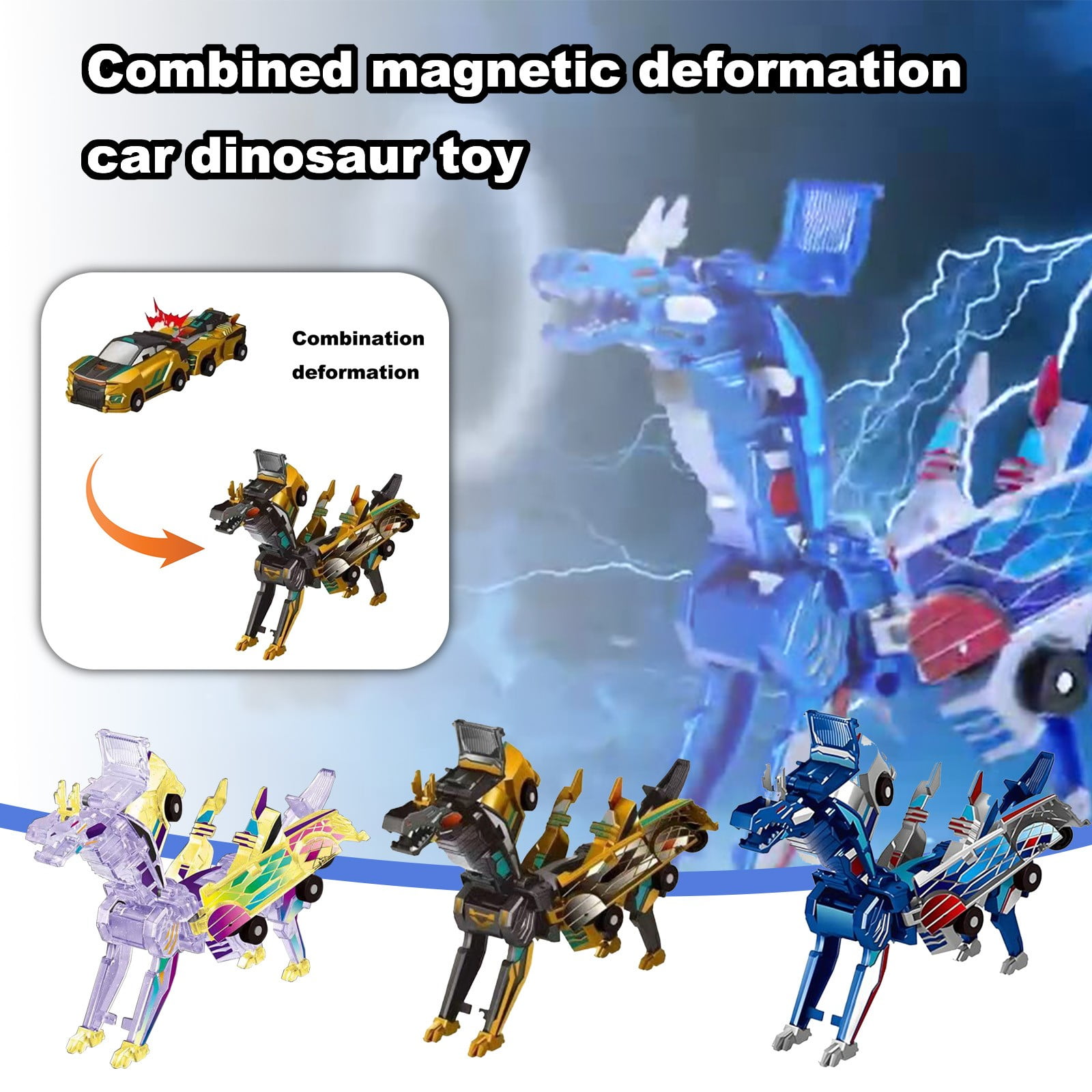 Magical Dynamic Magnetic Absorption Transformation Toy Car, Combined ...
