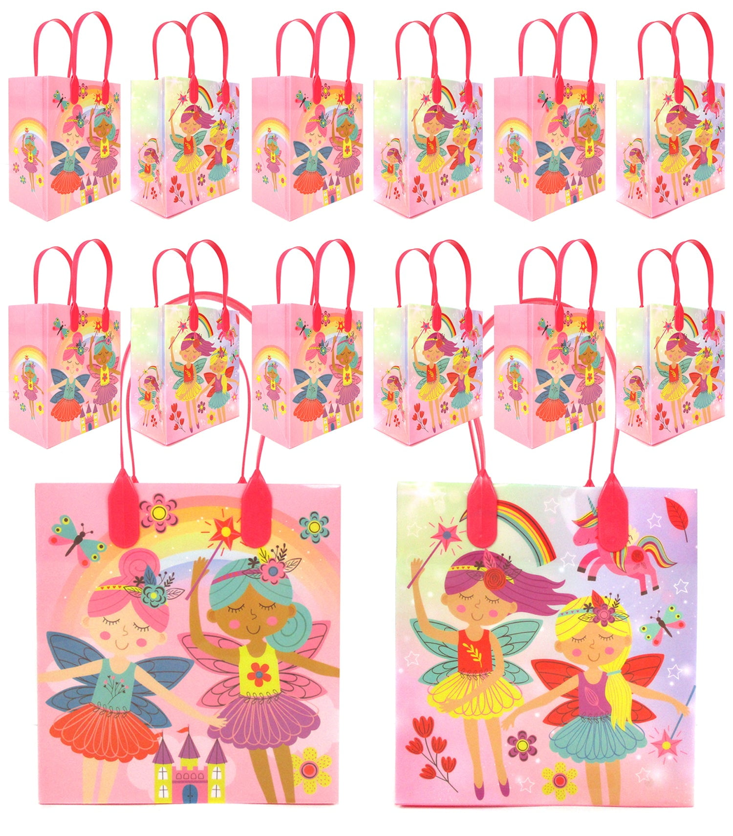 Magical Fairies Themed Party Favor Bags Goodie Bags, 12 Pack for ...
