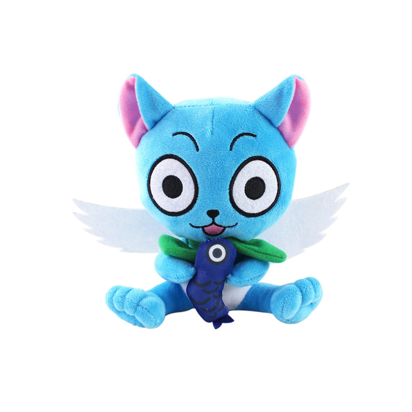 Magical Fairy Cat with Fish Plush Toy 6.7in, Miniature Stuffed Animal ...