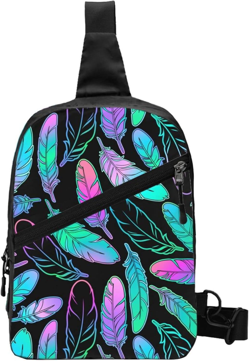 Magical Feathers Sling Bag Foldable Crossbody Sling Backpack, Sports ...