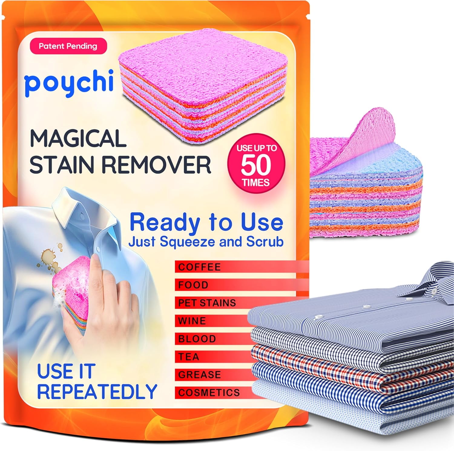 Magical Fiber Stain Remover- Use as Spot Remover- No Dry Cleaning Food ...