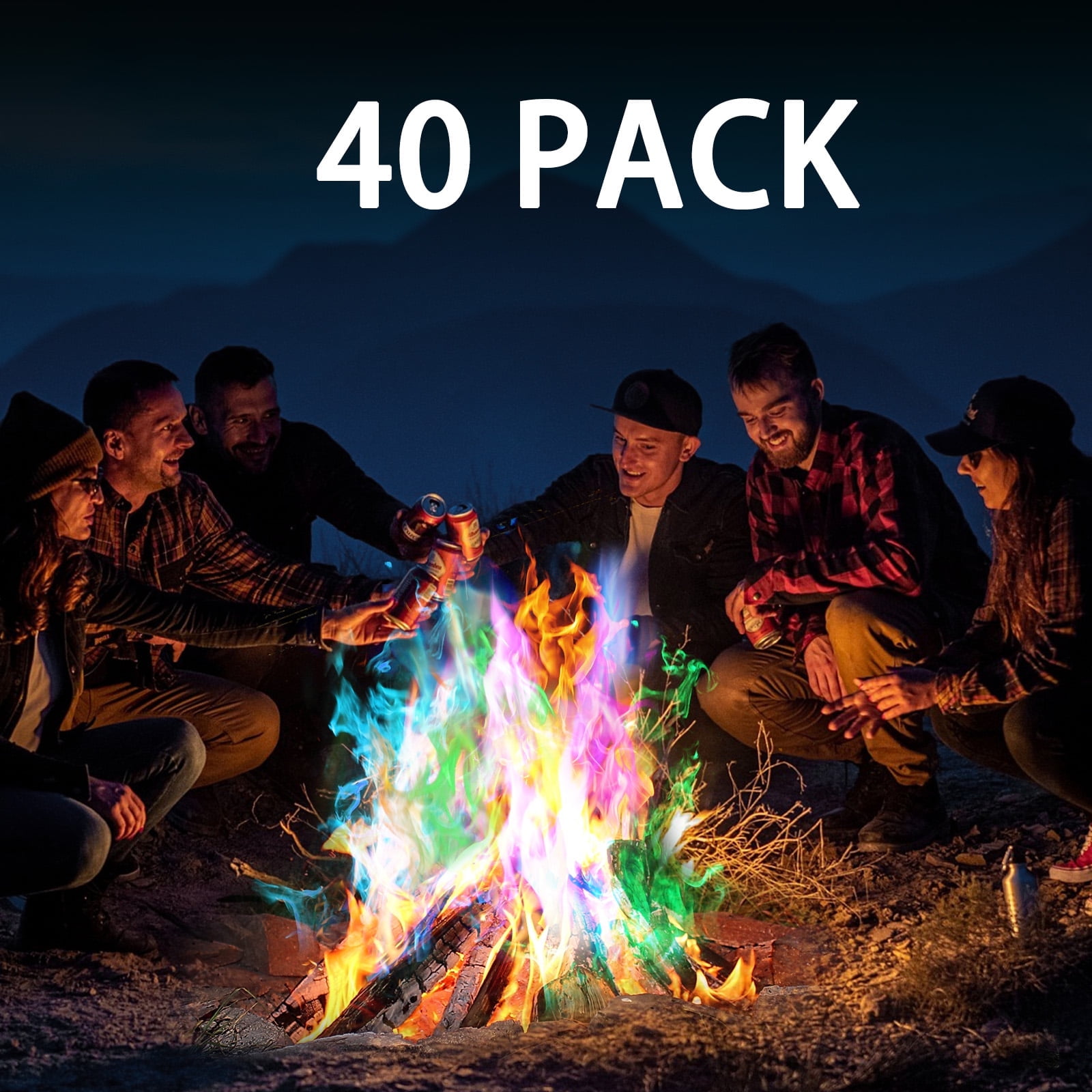 Avger Magical Fire 40-Count Cosmic Flame Color-Changing Fire Powder ...