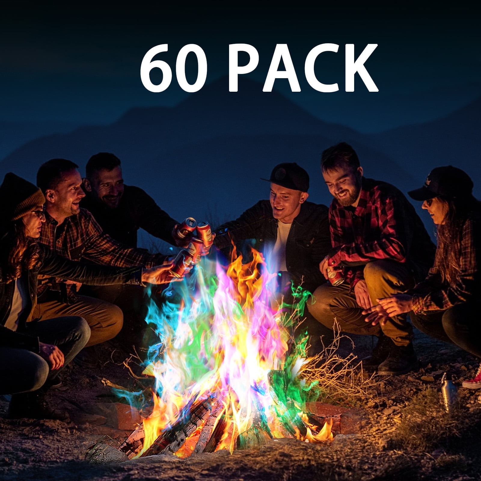 Avger Magical Fire - 60 Pack Color-Changing Cosmic Fire Color Packets ...