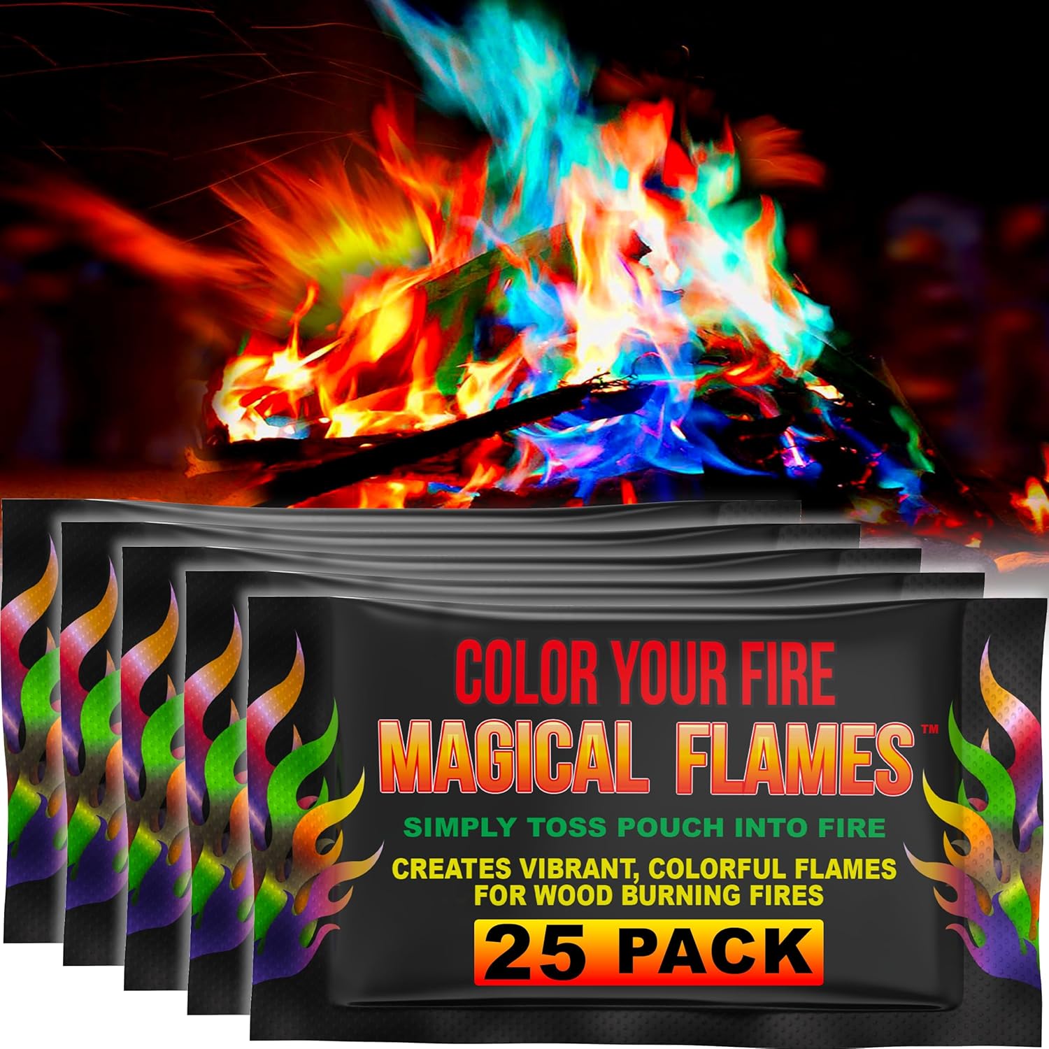 Magical Flames Fire Color Changing Packets for Fire Pit, Indoor/Outdoor ...