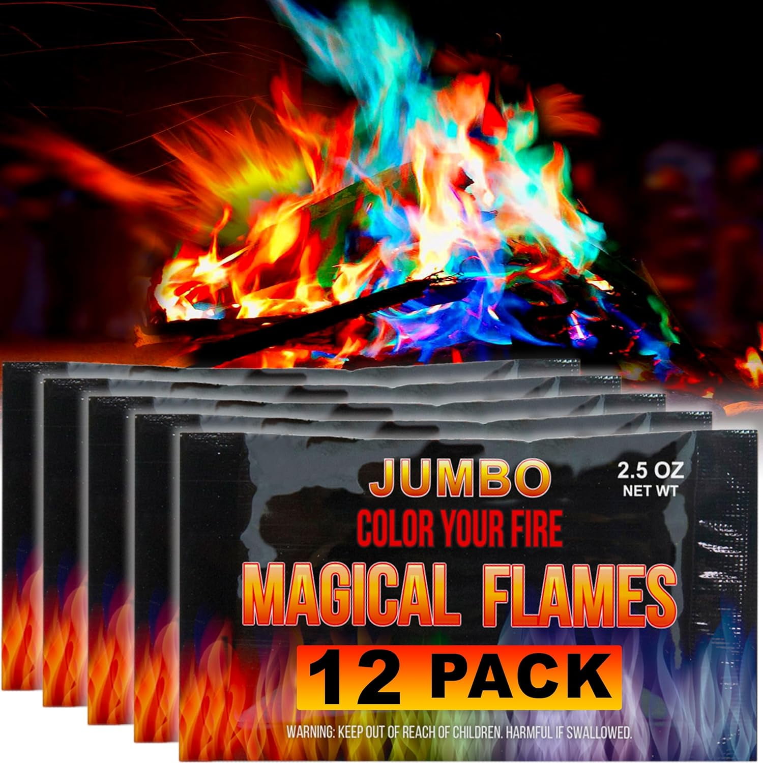 Magical Flames Fire Color Changing Packets for Fire Pit, Indoor/Outdoor ...