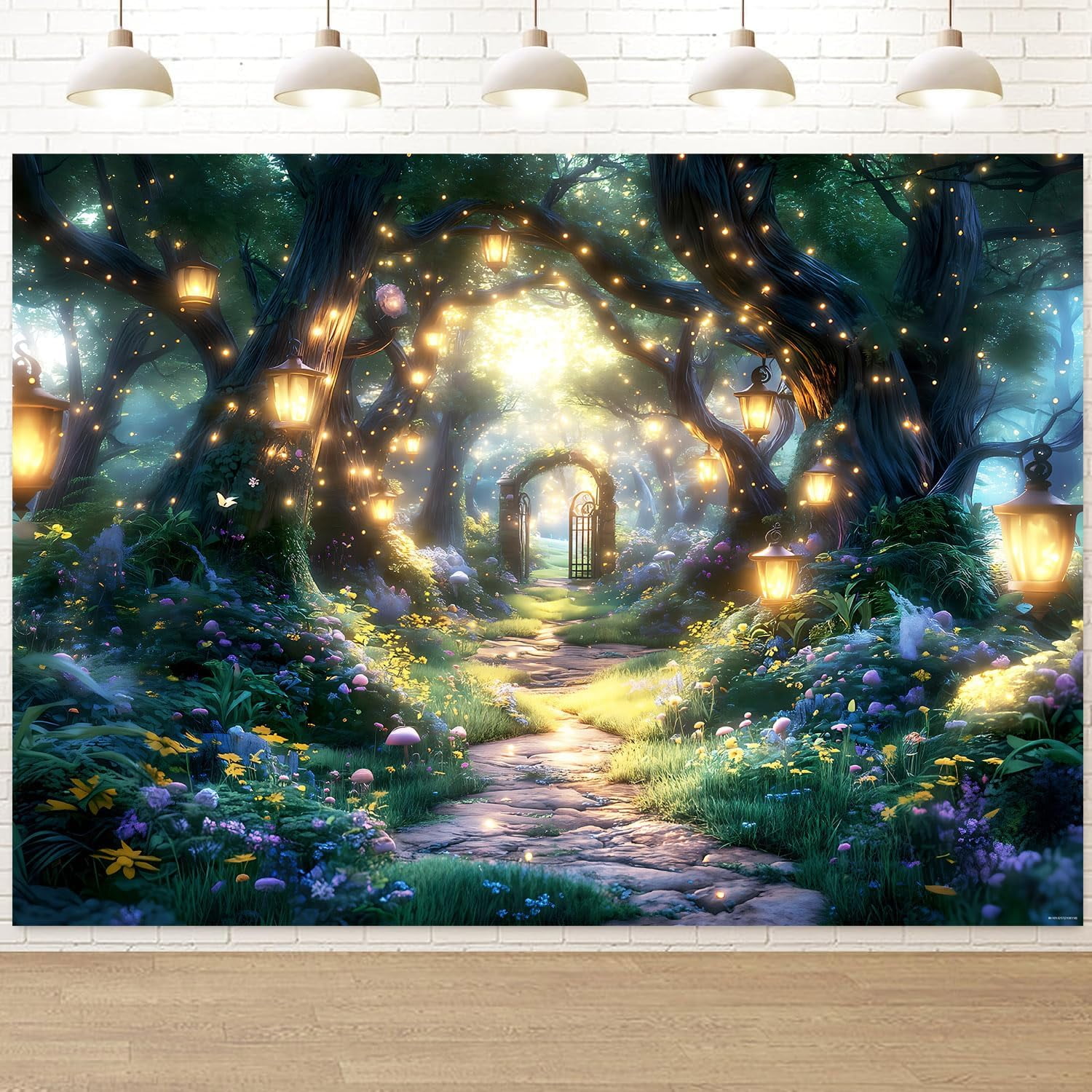 Magical Forest Backdrop, Enchanted Spring Forest Background Kids ...
