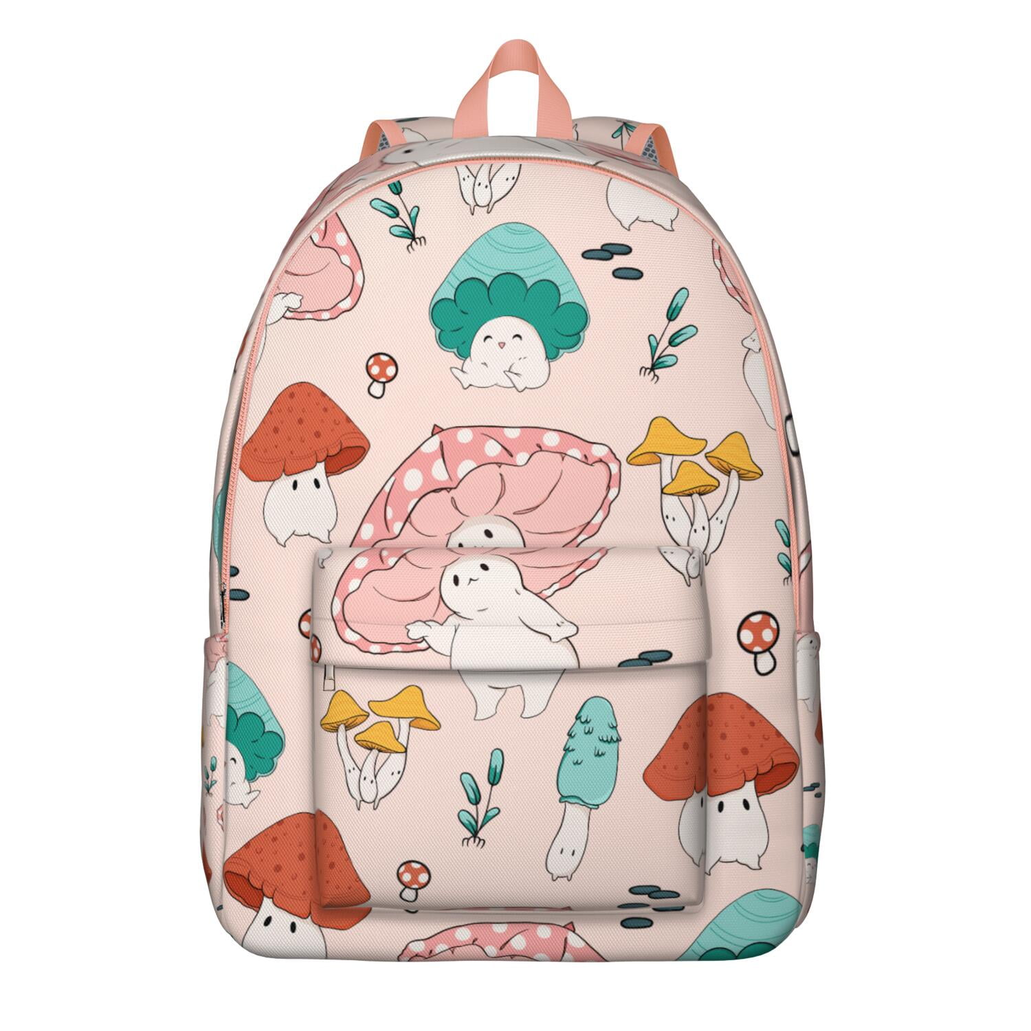 Magical Forest Mushroom Backpack, Waterproof School Bag with Whimsical ...