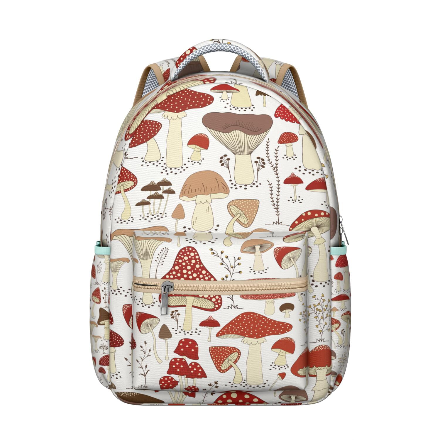 Magical Forest Mushrooms Backpack - Stylish Waterproof School Bag with ...