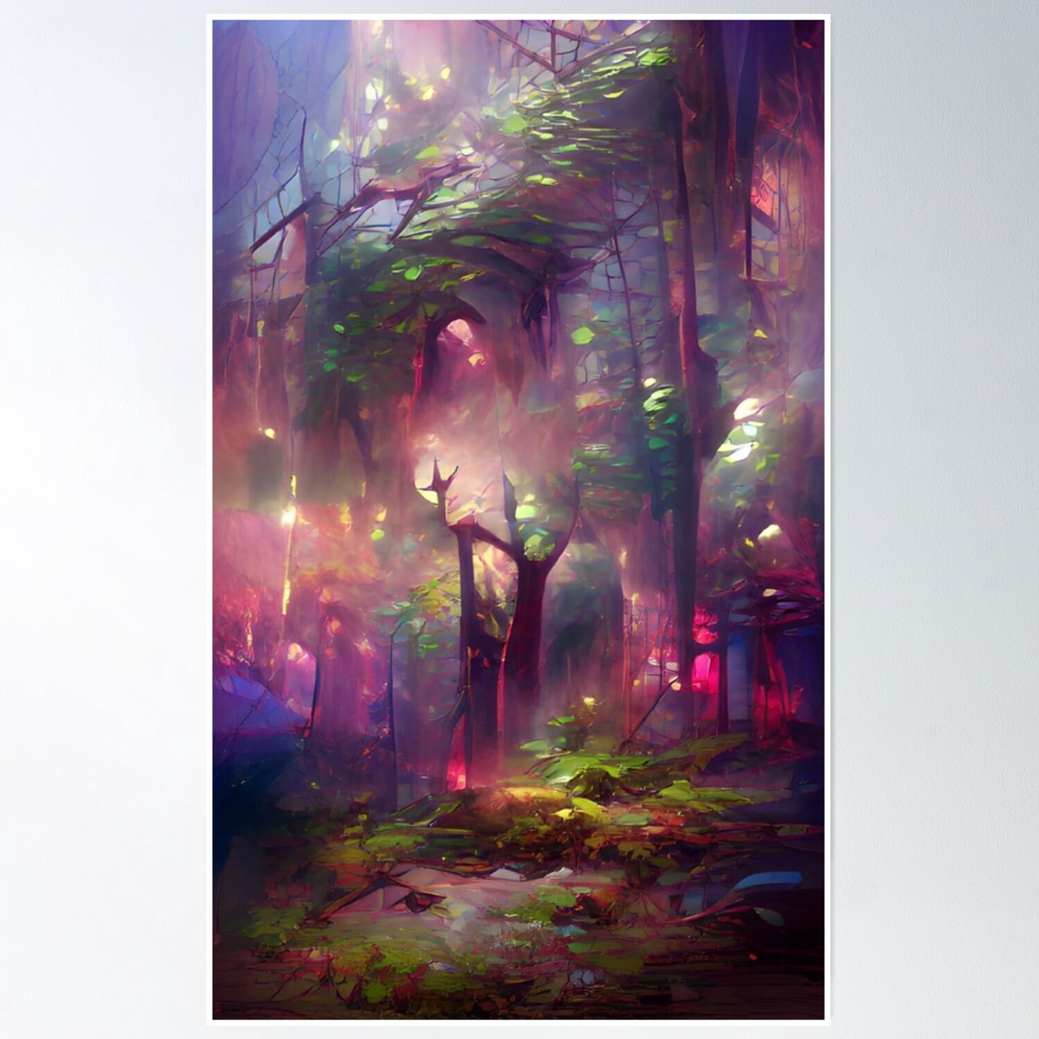 Magical Forest Poster Wall Art, Modern Wall Decor, 16x24 UNFRAMED ...
