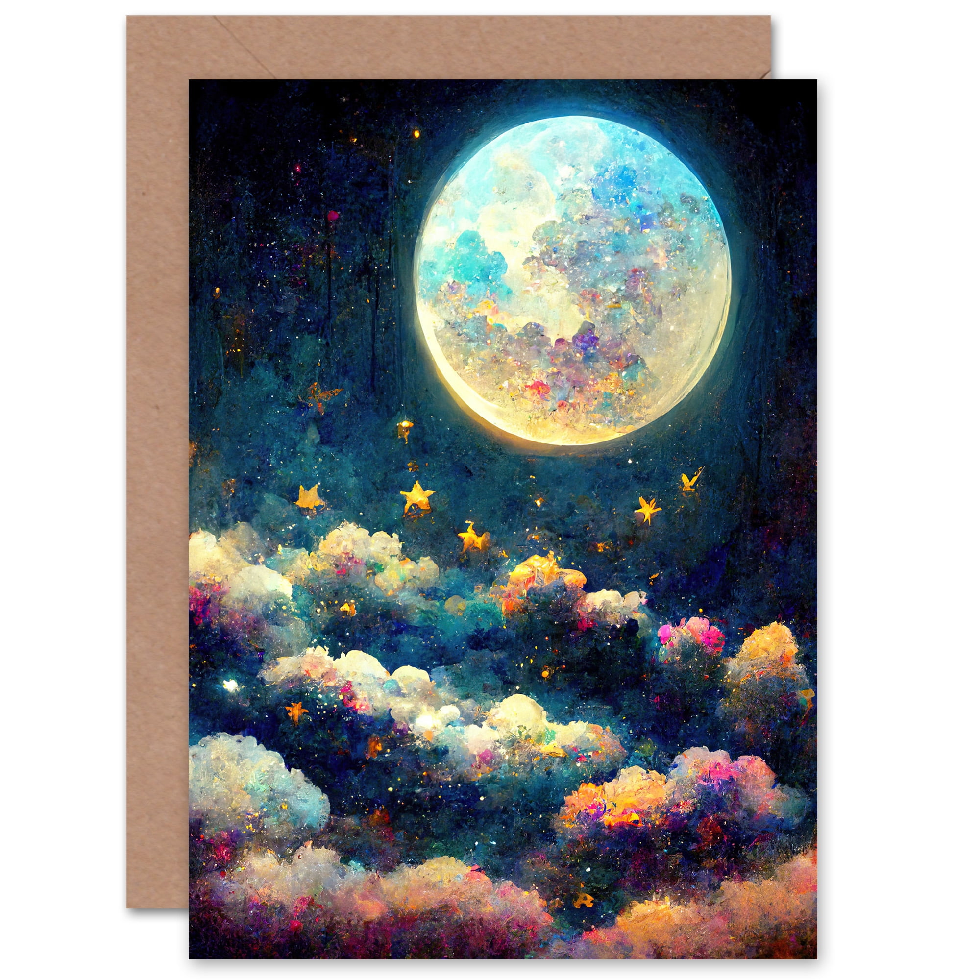 Magical Full Moon Stars for Him or Her Man Woman Birthday Thank You ...