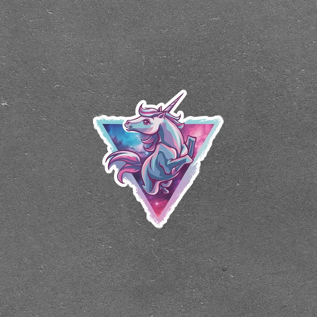 Magical Galaxy Unicorn Sticker - Vibrant Cosmic Fantasy Decalphone ...