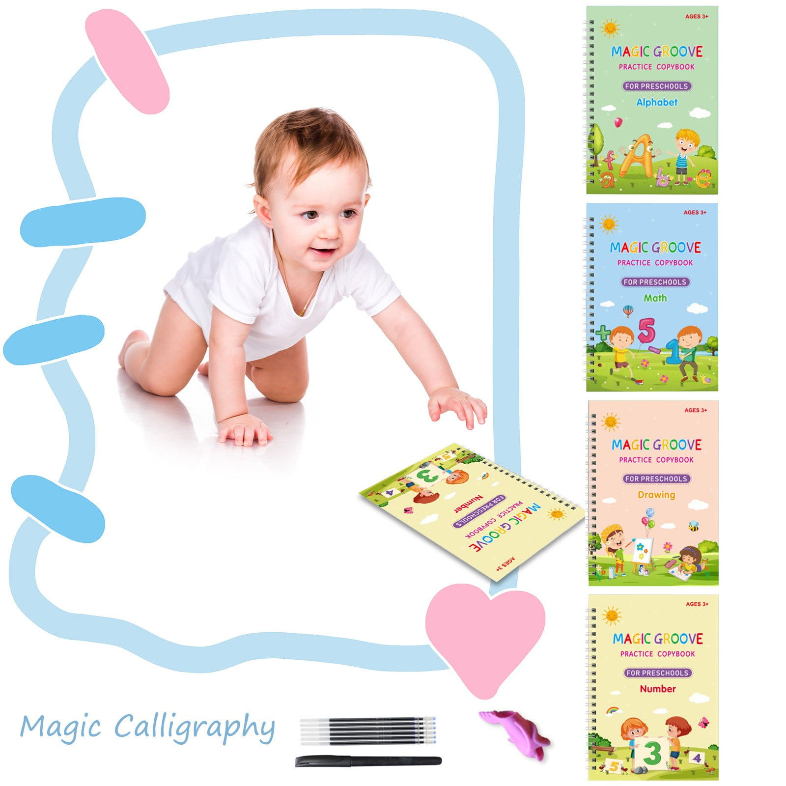 Magical Handwriting Workbooks Practice Copybook, Magic Calligraphy That ...