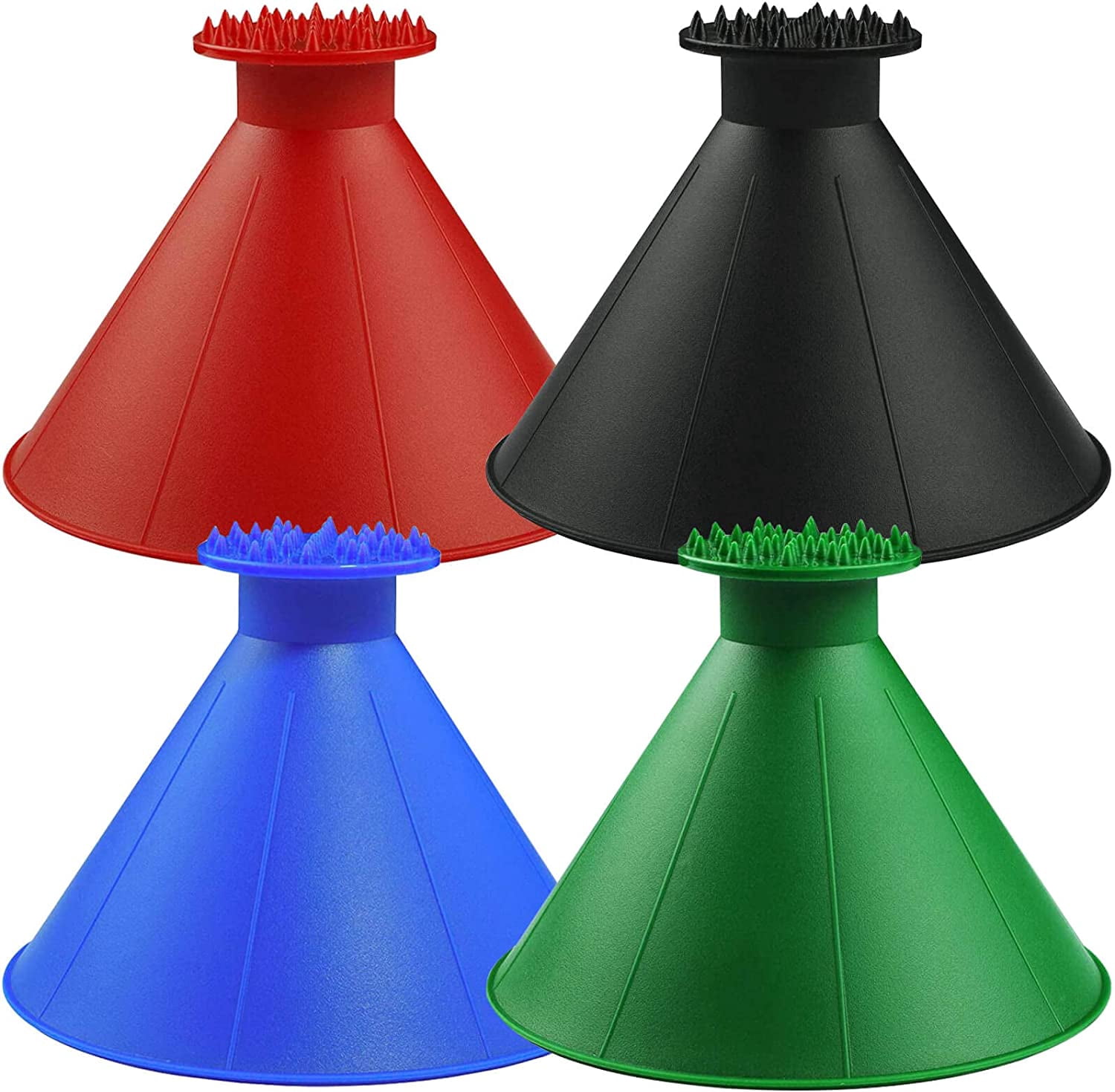 Magical Ice Scrapers for Car Windshield - 4 Pack Round Ice Scraper with ...