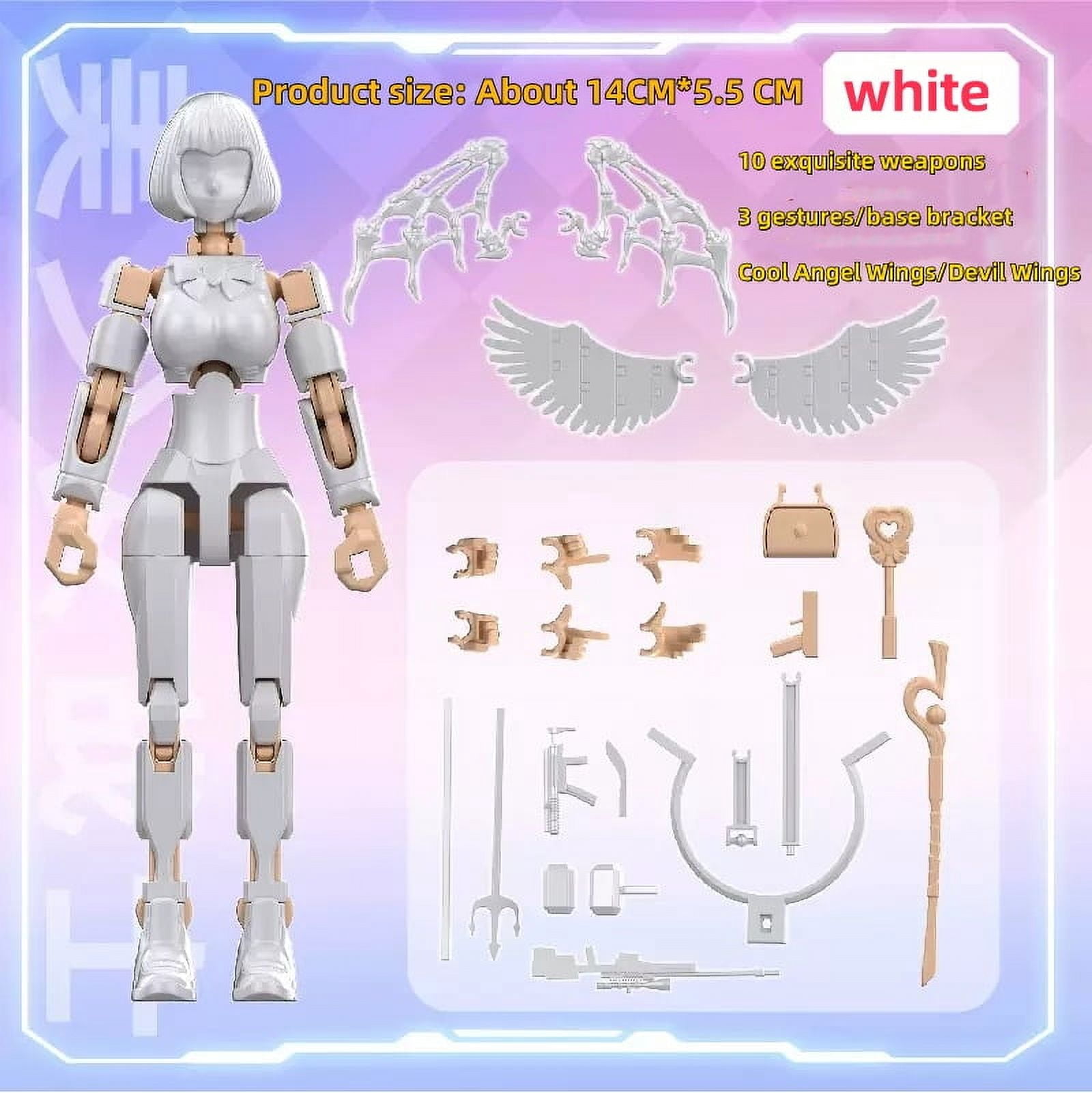 Magical JK Girl Anime Action Figure 3D Printing Multi-Jointed Movable ...