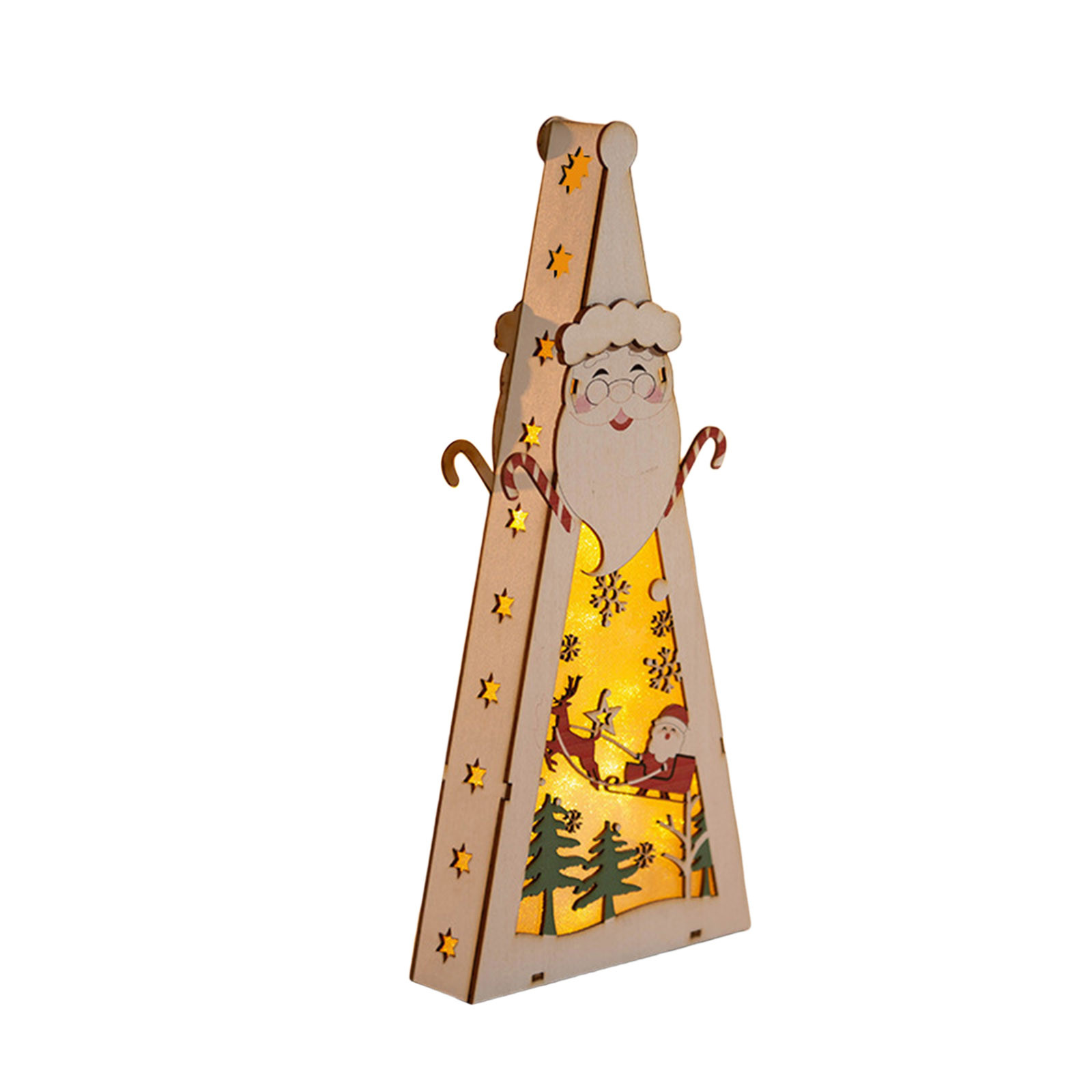 Magical LED Christmas Ornament Family Lamp – Delightful Wooden Hanging ...