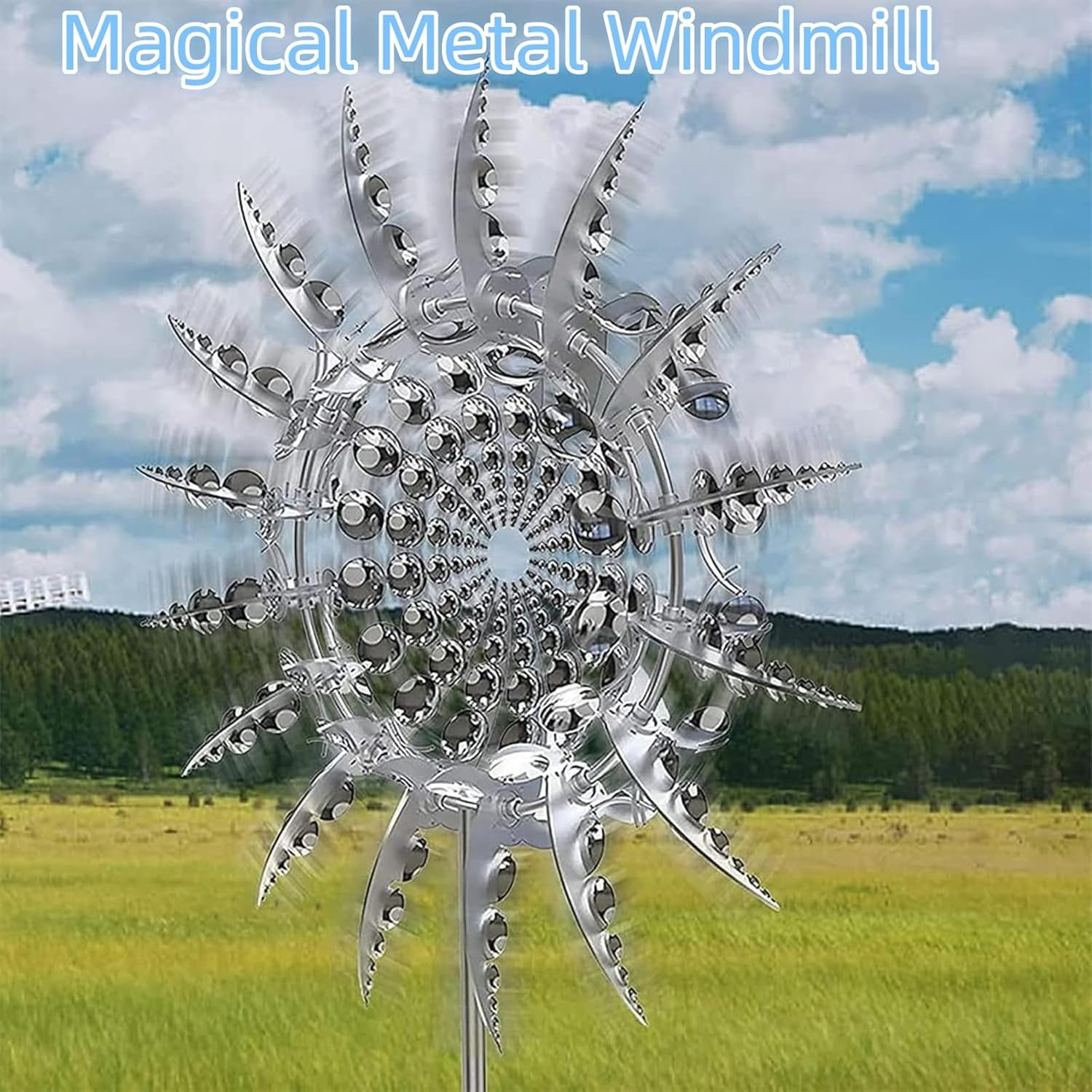 Magical Metal Windmill, 3D Kinetic Wind Spinner Wind Catchers Sculpture ...