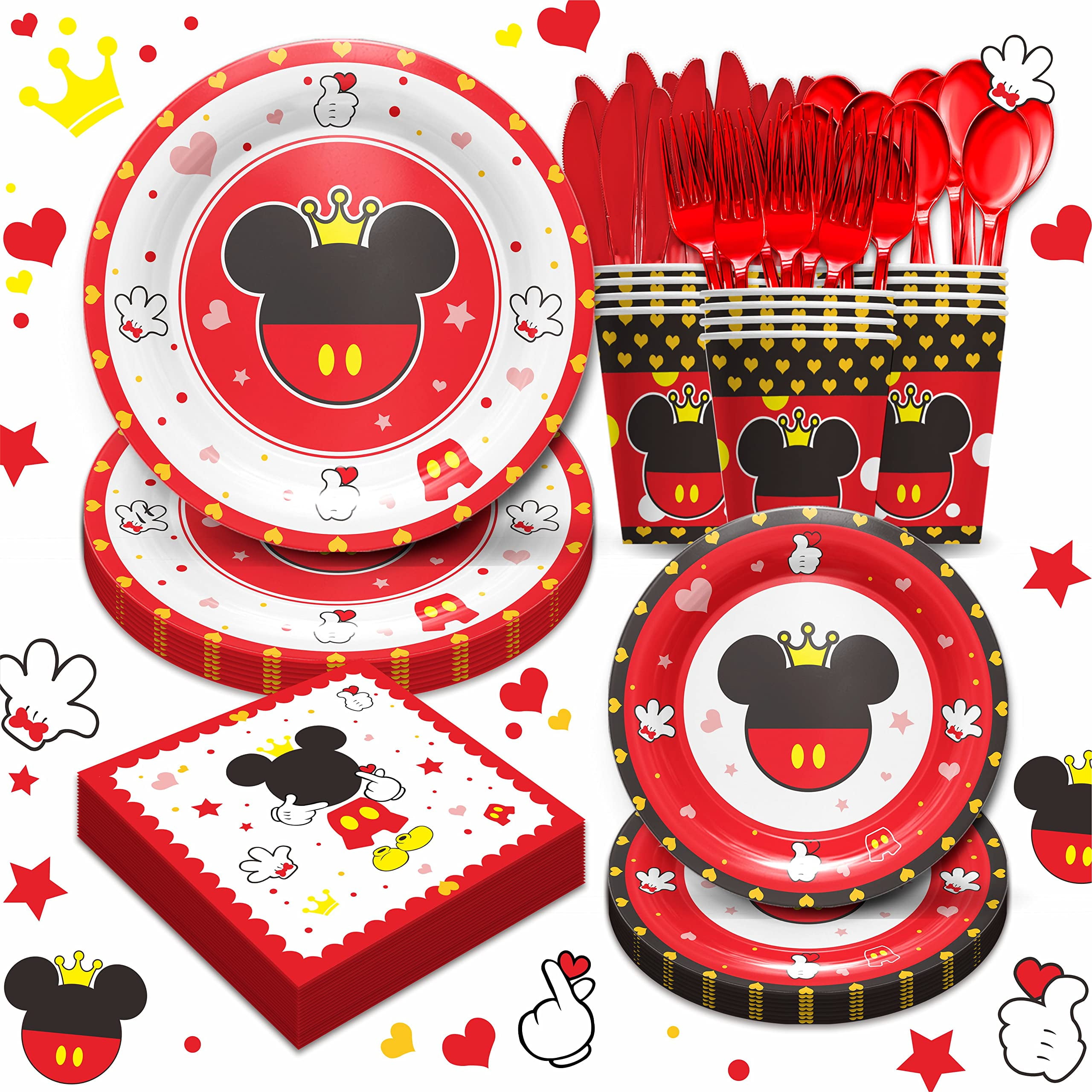 Magical Mickey Mouse Birthday Party Supplies for 24 - All-in-One ...