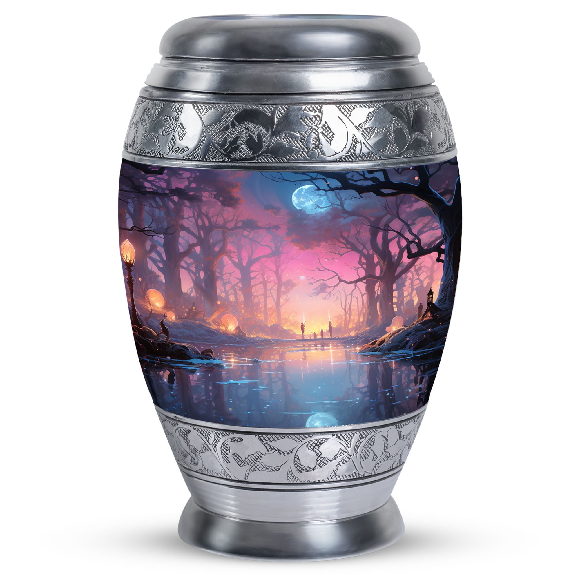Magical Moonlit Forest Cremation Urns For Men - Ash Urns For Women ...