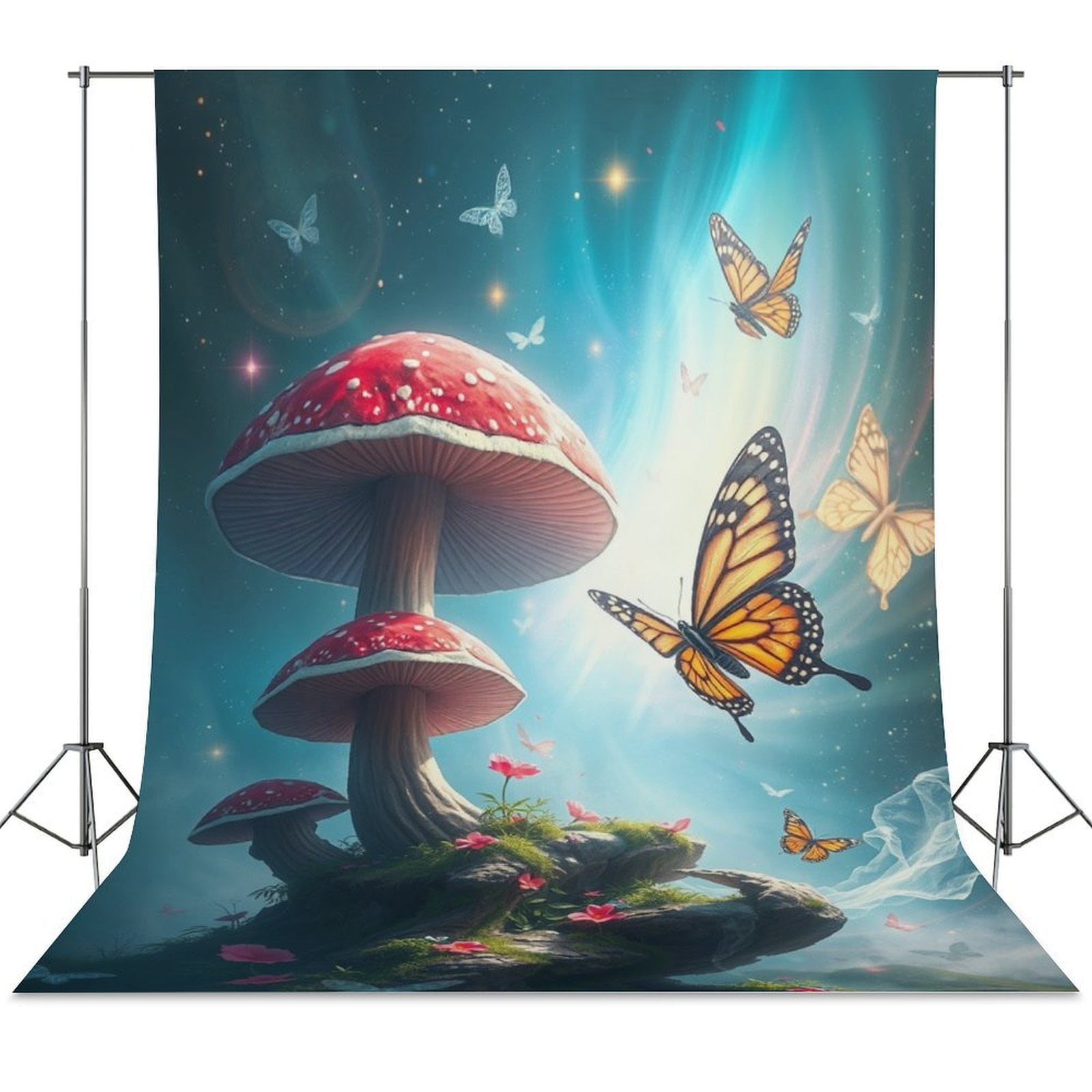 Magical Mushroom Butterflies Decorations BackdropPortrait Photography ...