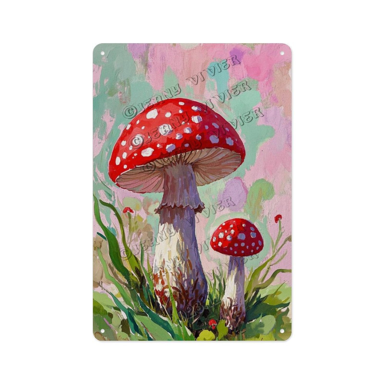 Magical Mushroom Wall Sign – Enchanting Fungi Aluminum Sign for Kitchen ...