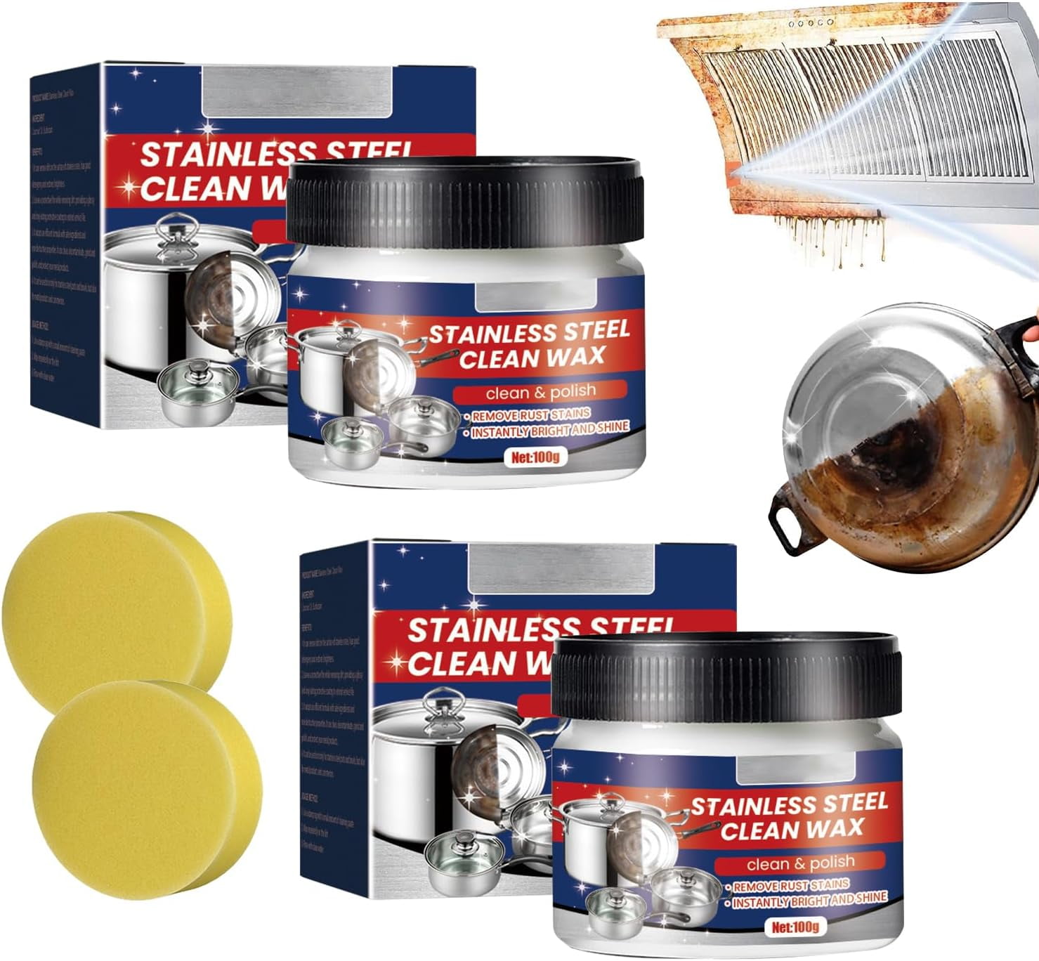 Magical Nano-Technology Stainless Steel Cleaning Paste, 3-in-1 Cleaner ...