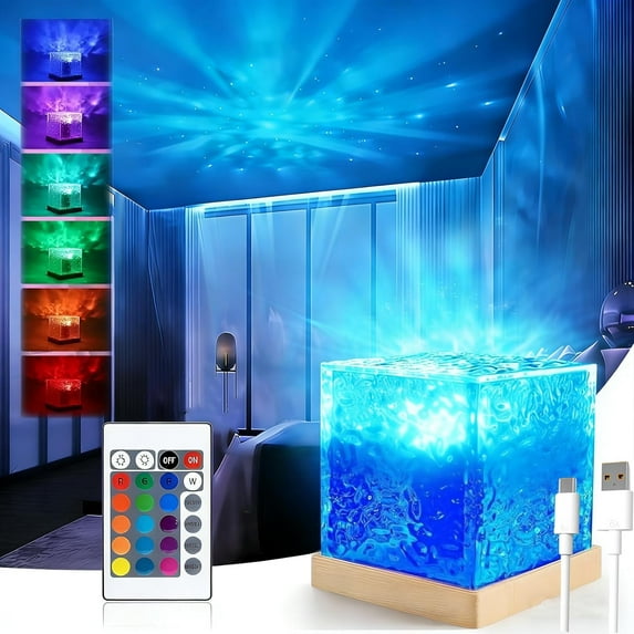 Magical Northern Lights Cube Projector, Aurora Night Light with Remote ...