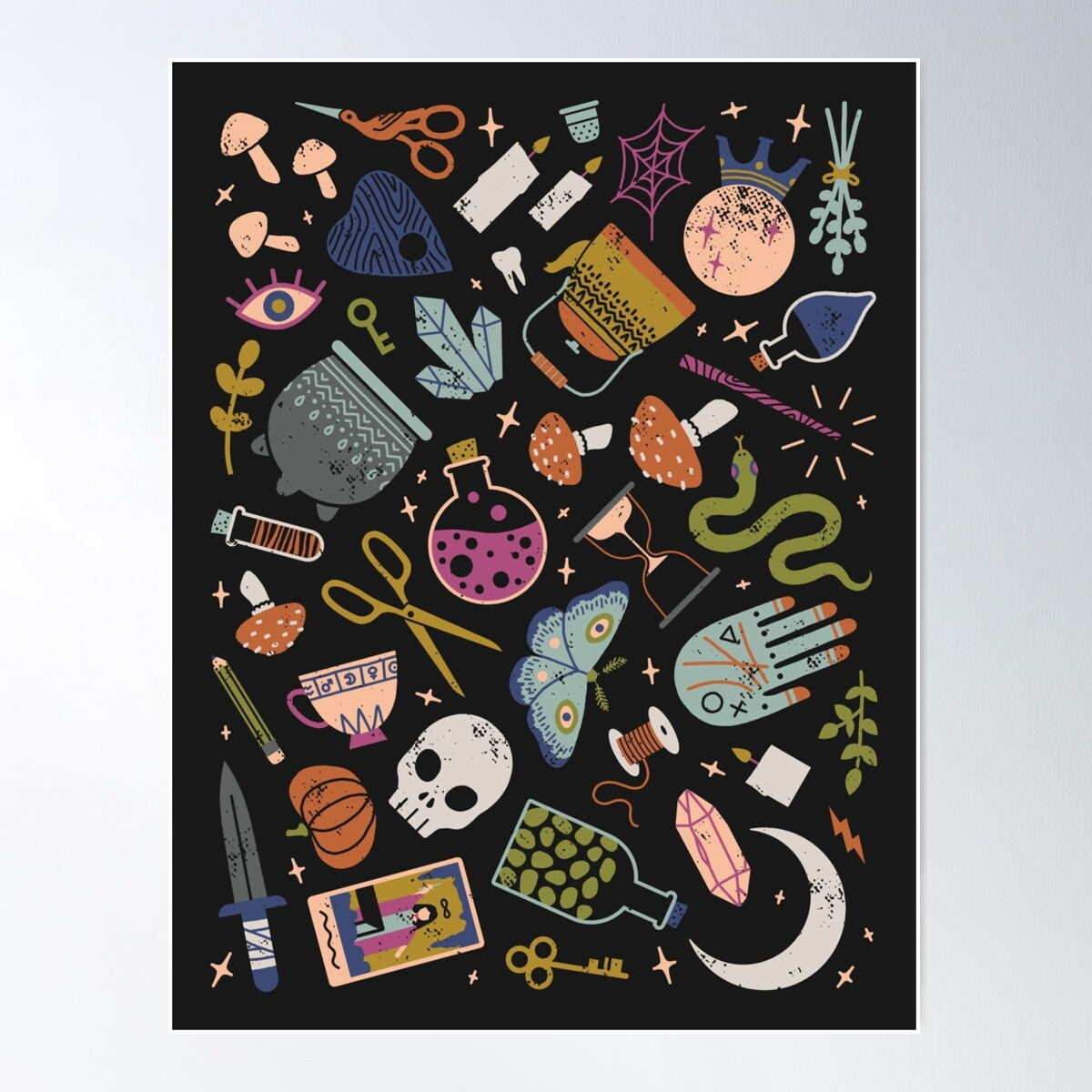 Magical Objects Poster Wall Art, Modern Wall Decor For Living Room ...