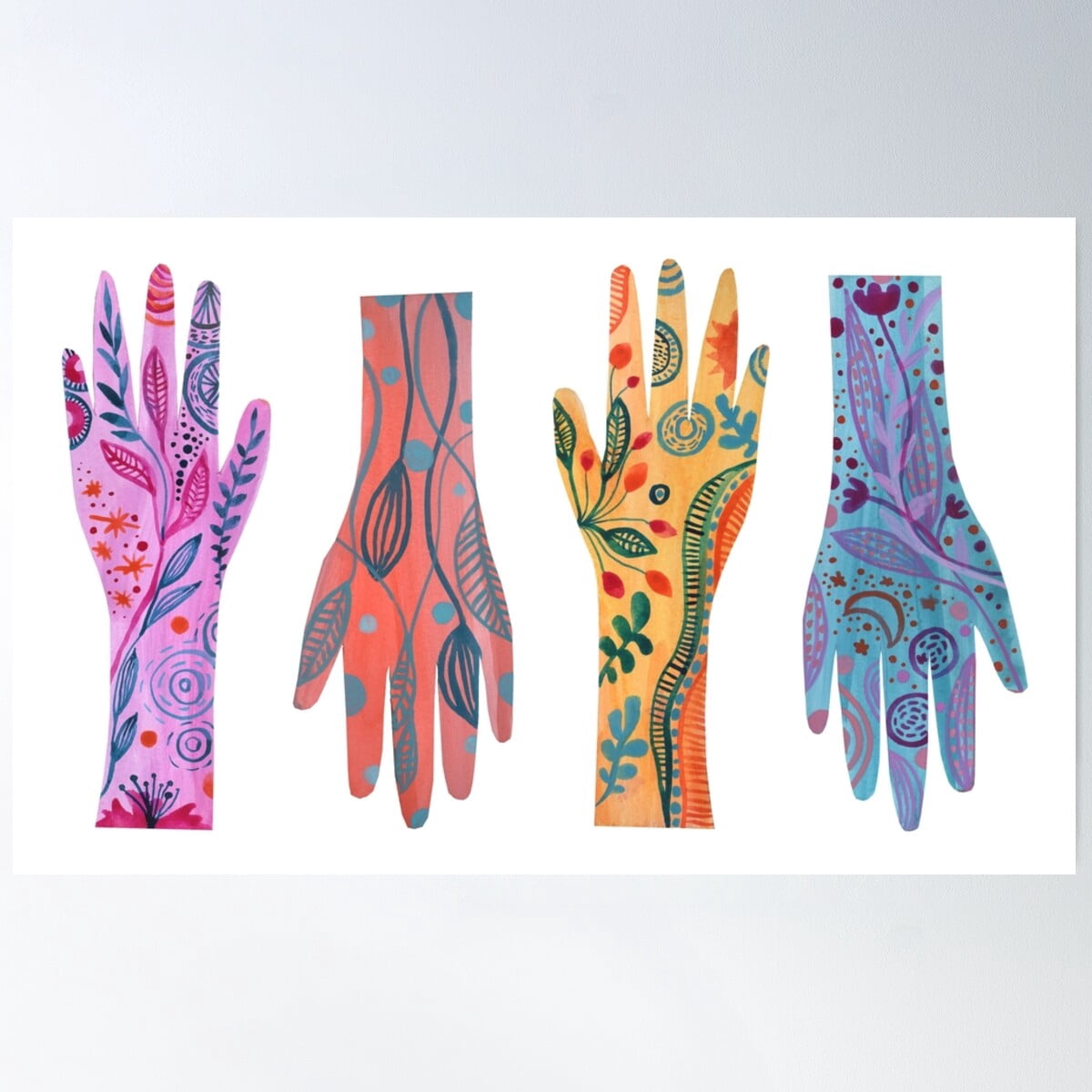 Magical Powers Art Hands Poster Wall Art, Modern Wall Decor For Living ...