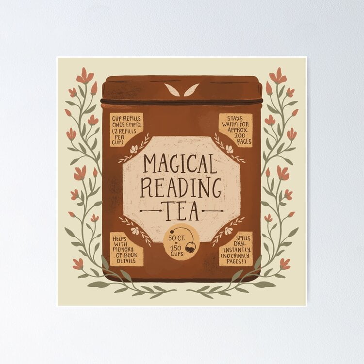 Magical Reading Tea Poster, UNFRAMED-18x24 - Walmart.com