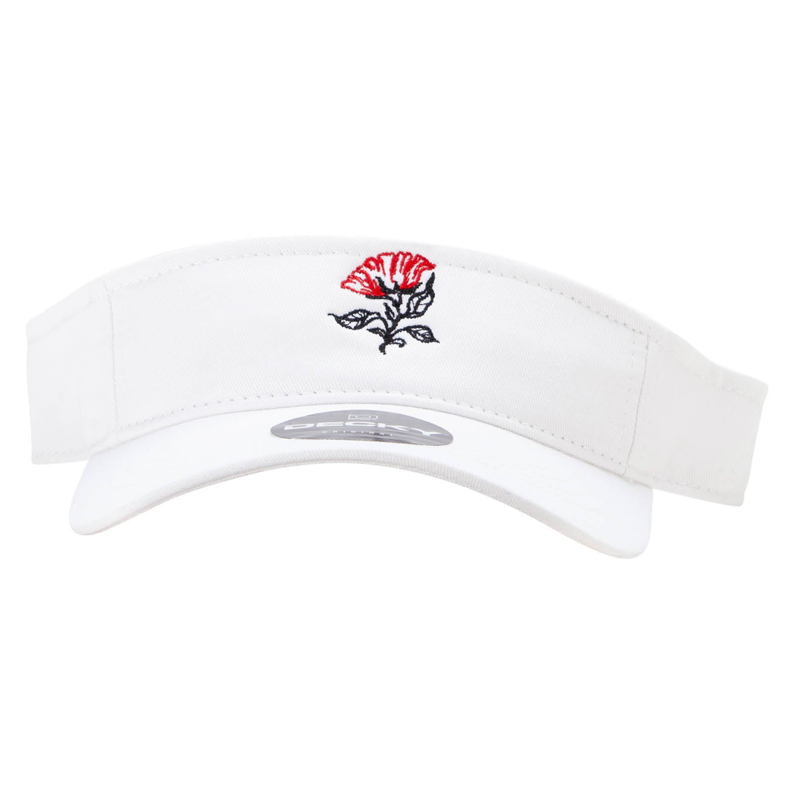 Magical Rose Embroidered Brushed Sports Visor - White OSFM - Walmart.com