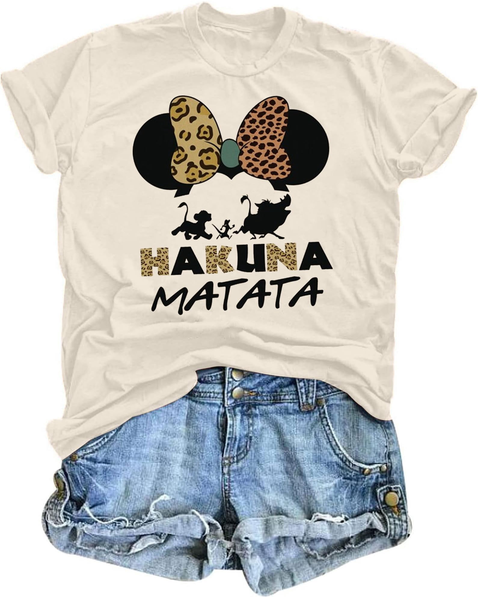 Magical Safari Animal & Mouse Head Graphic T-Shirt | Hakuna Matata ...