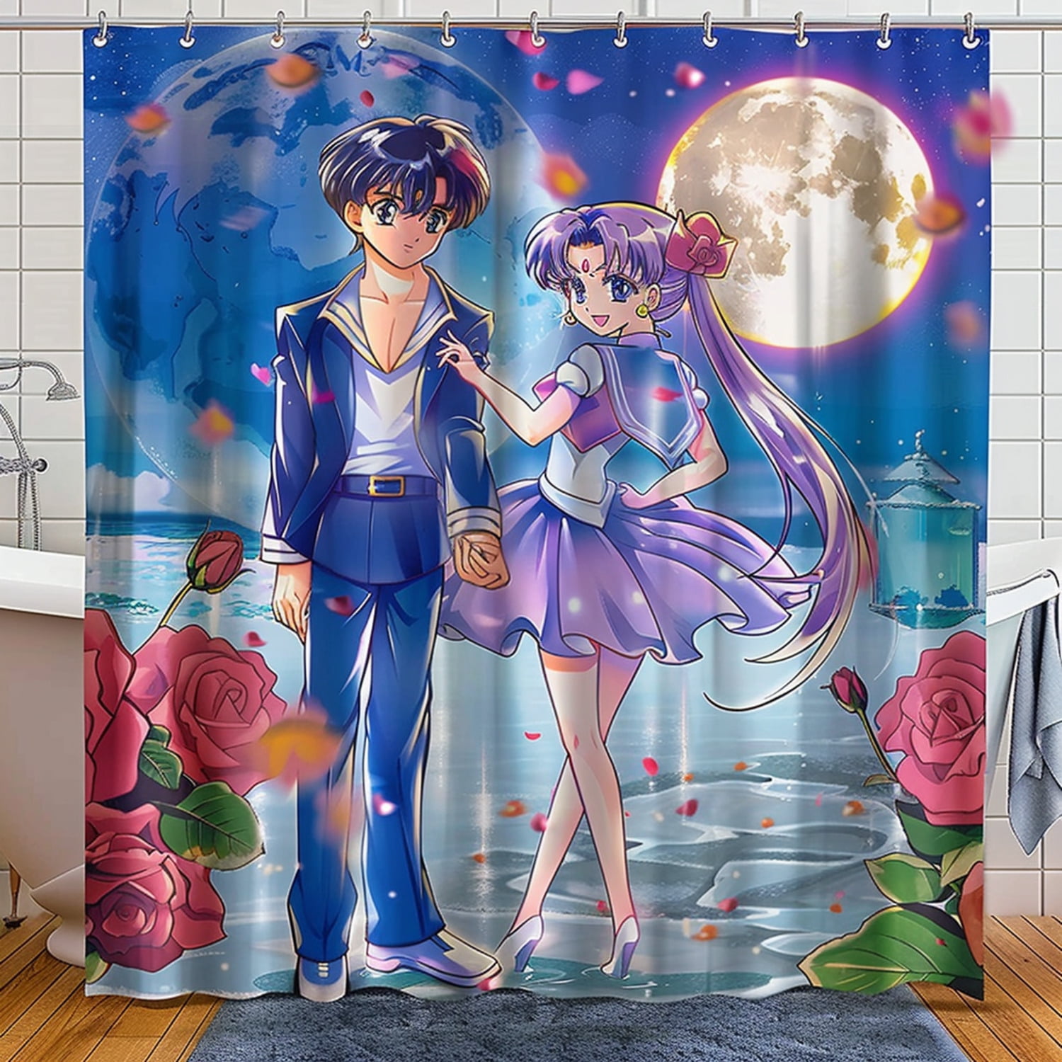 Magical Sailor Moon Moonlight Garden Party Shower Curtain Anime ...