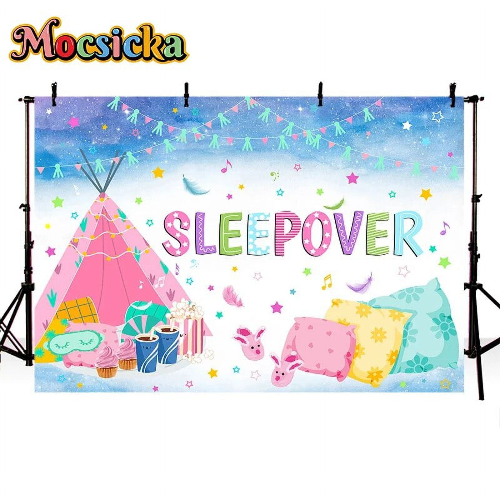Magical Sleepover Birthday Backdrop Pink Dream Radio Pillow Child ...