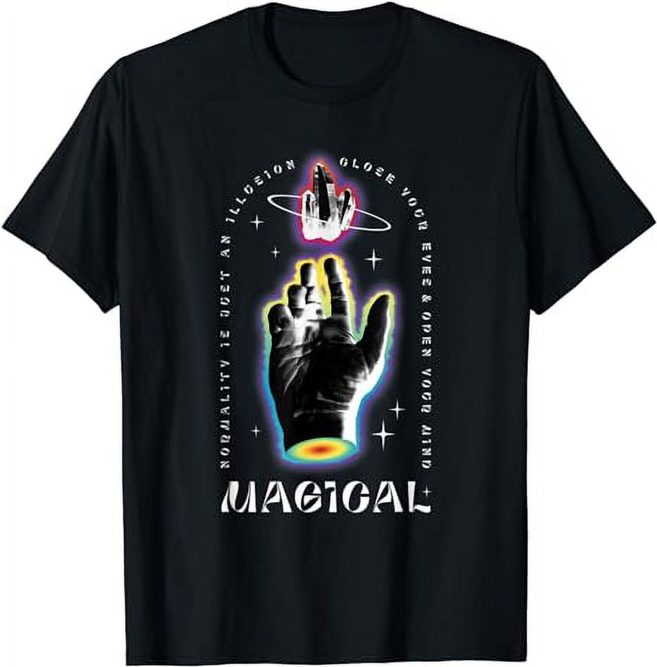 Magical Spellcaster Witch Design With Hand Emitting Power T-Shirt ...