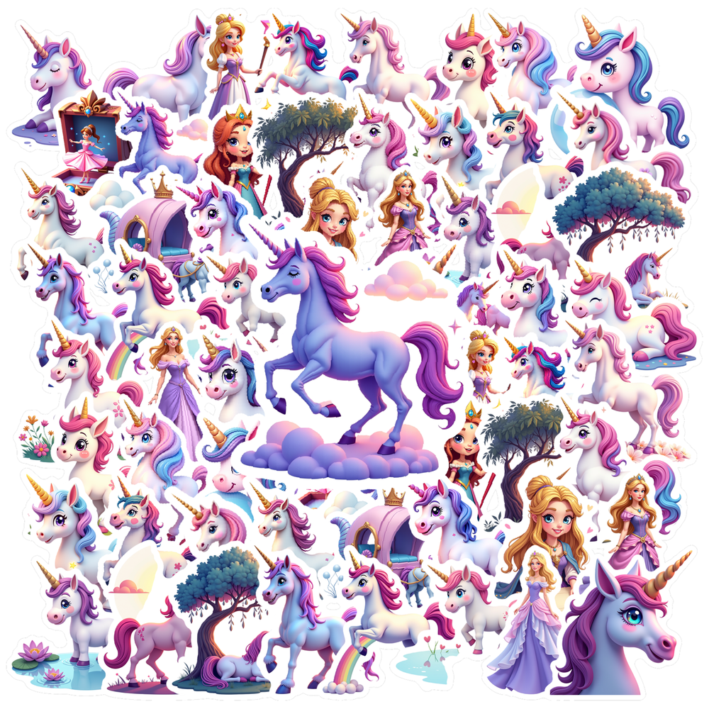 Magical Stationery Stickers Unicorn Graffiti Decals Princess Teacher ...