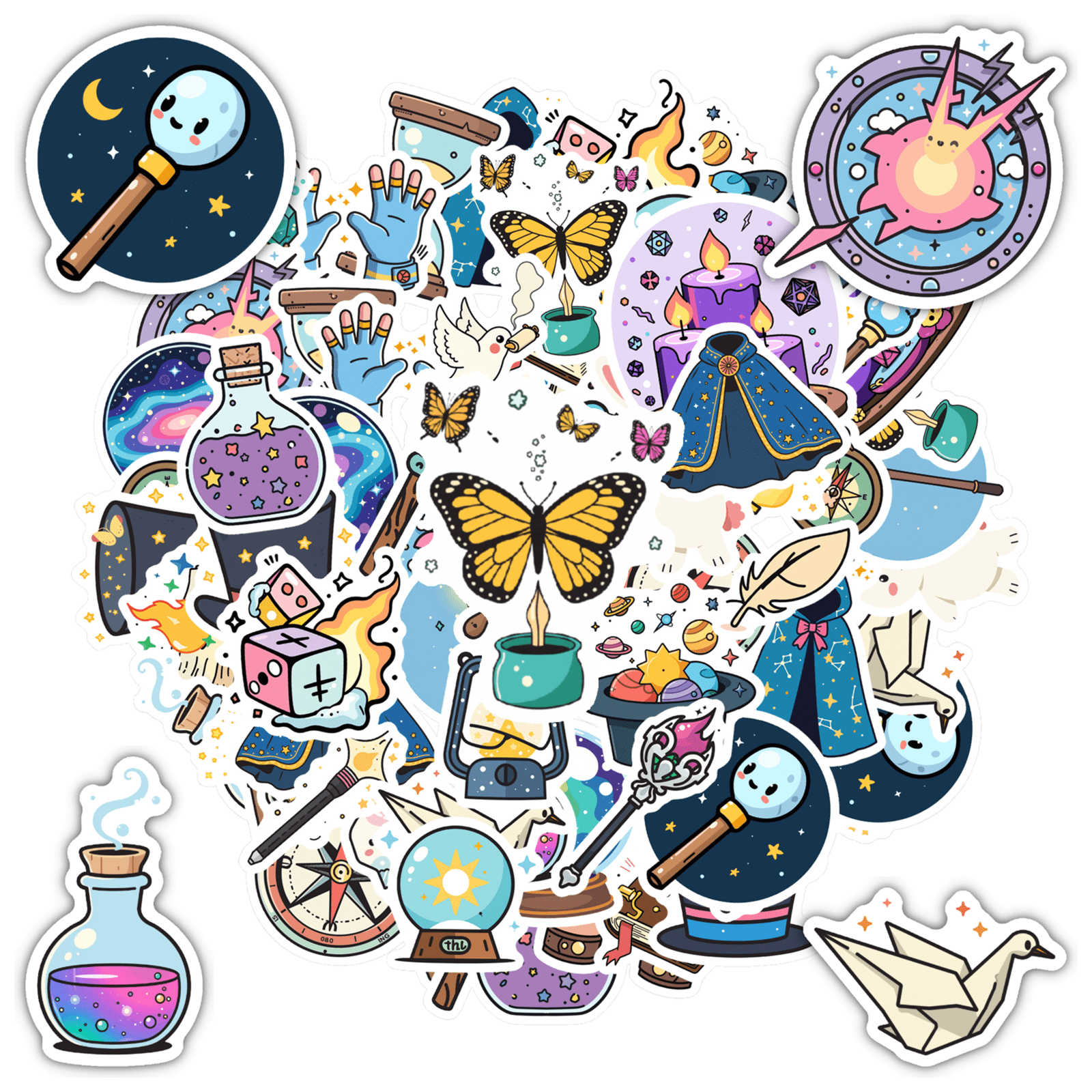 Magical Stickers Stationery Stickers Enchanting Kids Stickers Toy ...