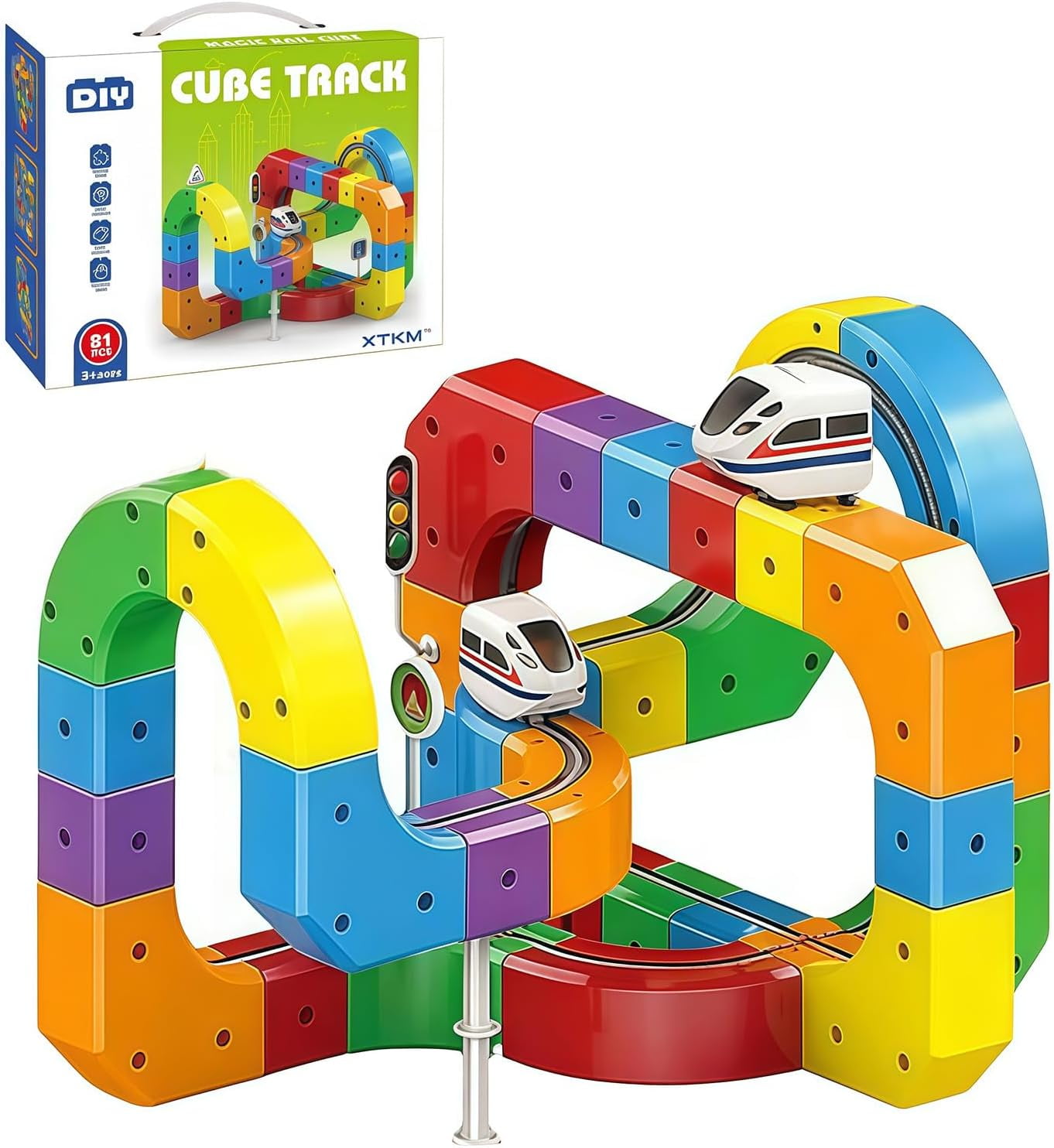Magical Track Car Toys,Flexible Car Track Magical Train Set,DIY Race ...