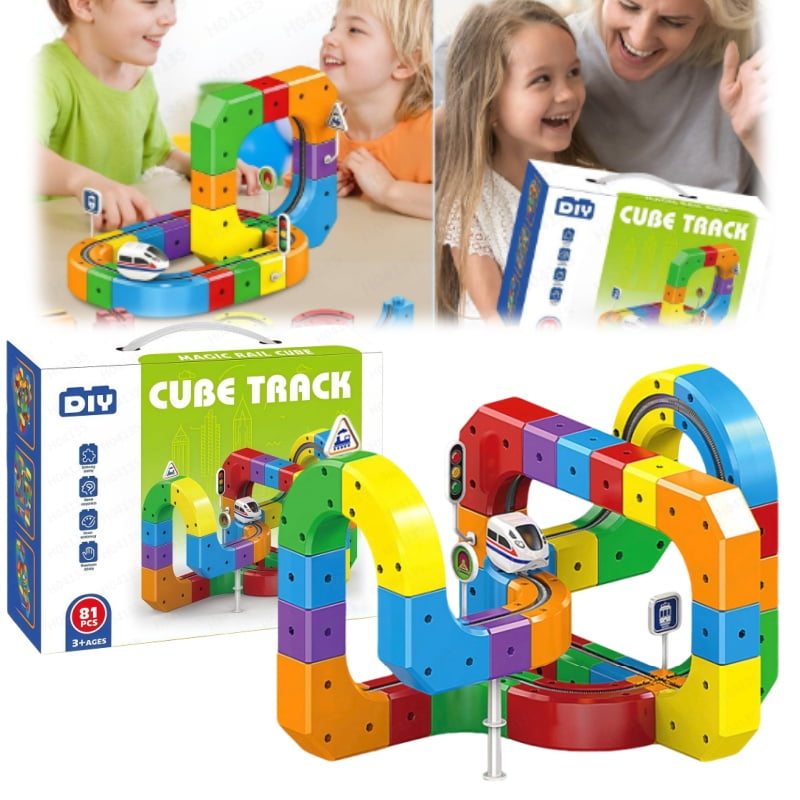 Magical Track Car Toys, Flexible Electric Magnetic Train Track Set – 3D ...