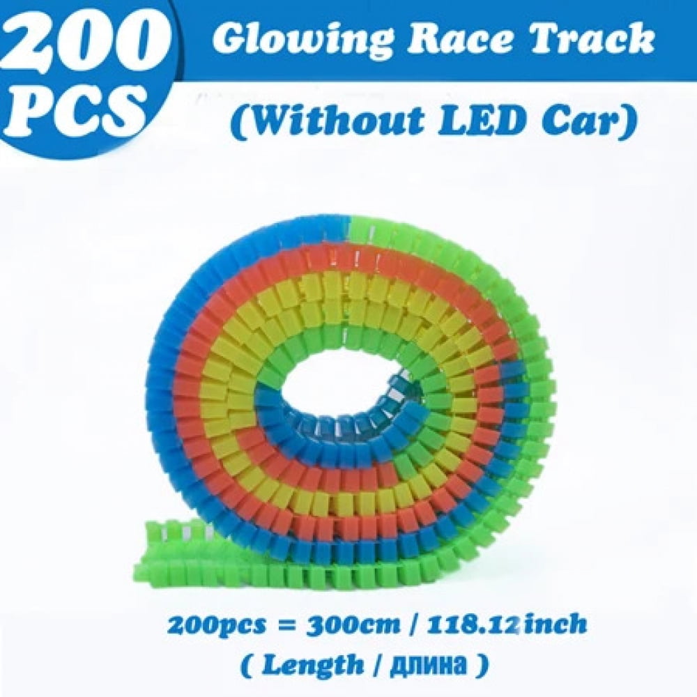 Magical Track Racing Cars With Colored Lights DIY Plastic Racing Rrack ...
