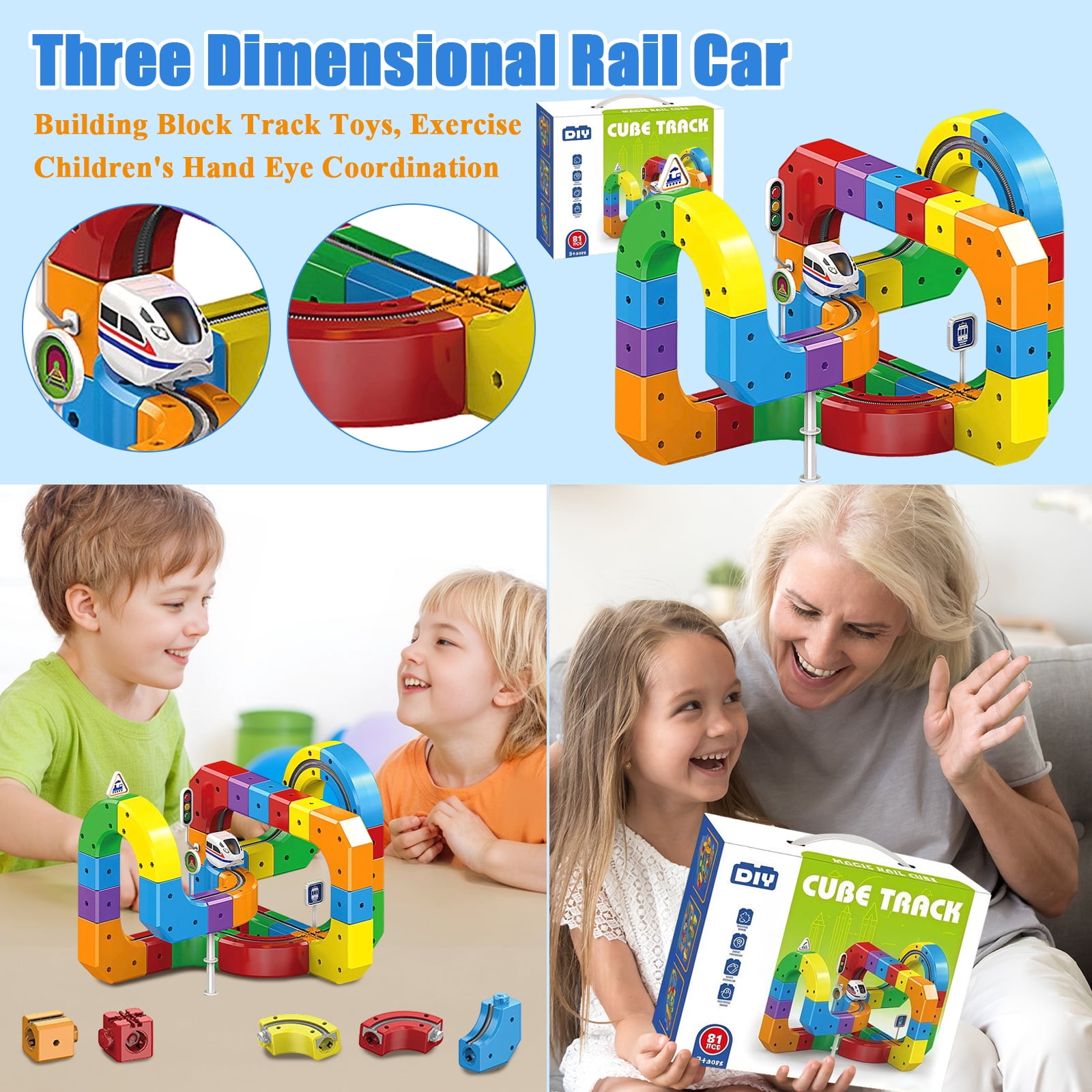 Magical Track Train, Flexible 3D Building Track Set – Bright Traffic ...