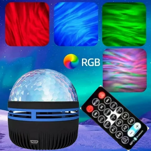 Water Ripple Dynamic Crystal Projection Lamp, 12 Colors Rotating Wave ...