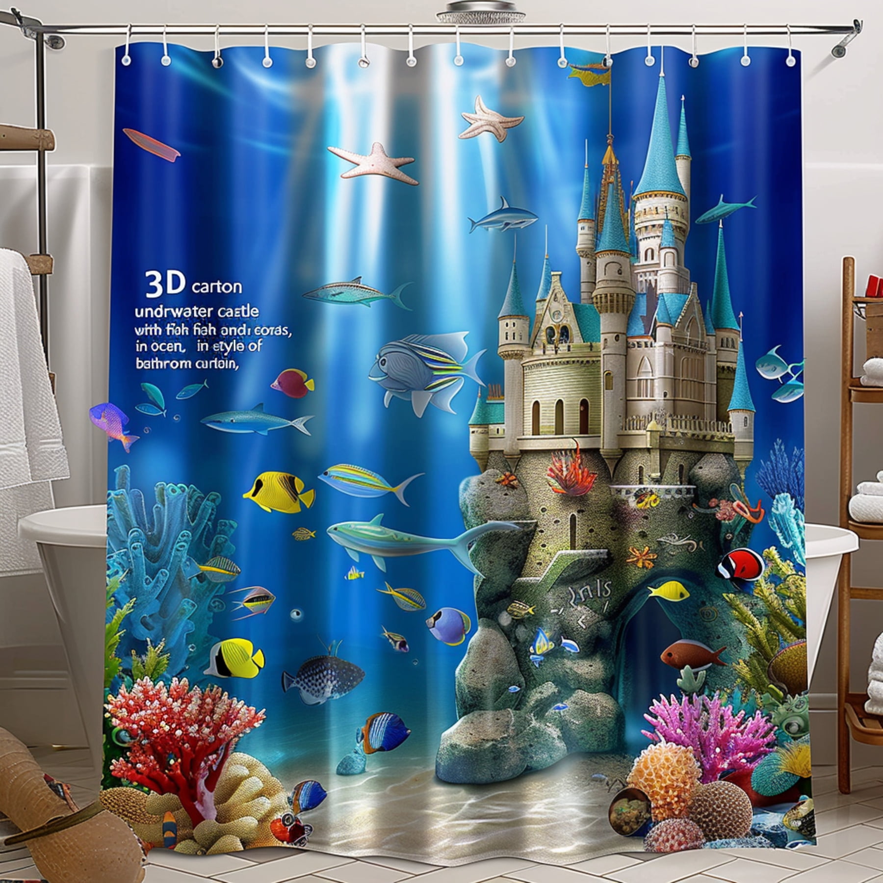 Magical Underwater Kingdom Shower Curtain Transform Your Bathroom Into