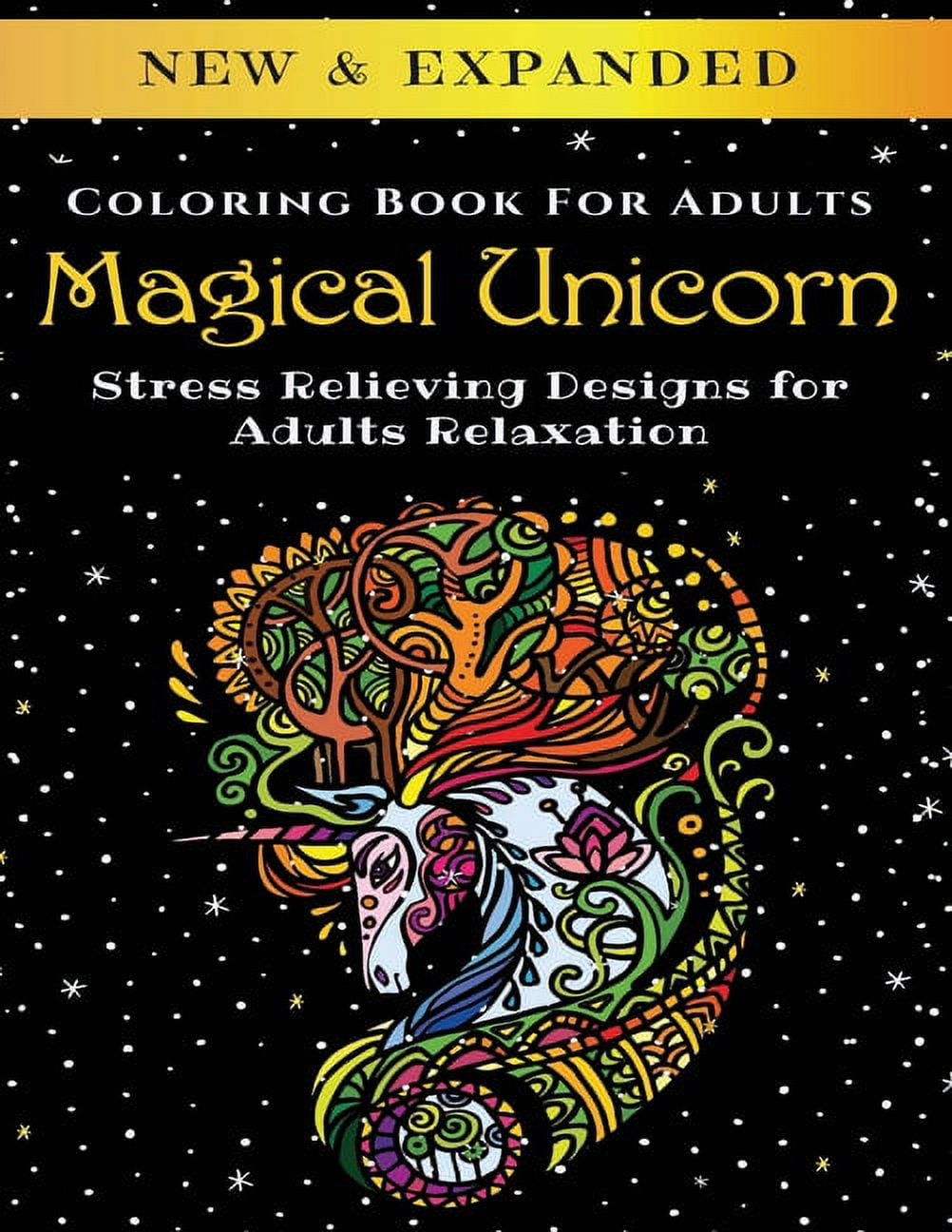 Magical Unicorn - Adult Coloring Book: Stress Relieving Designs for ...