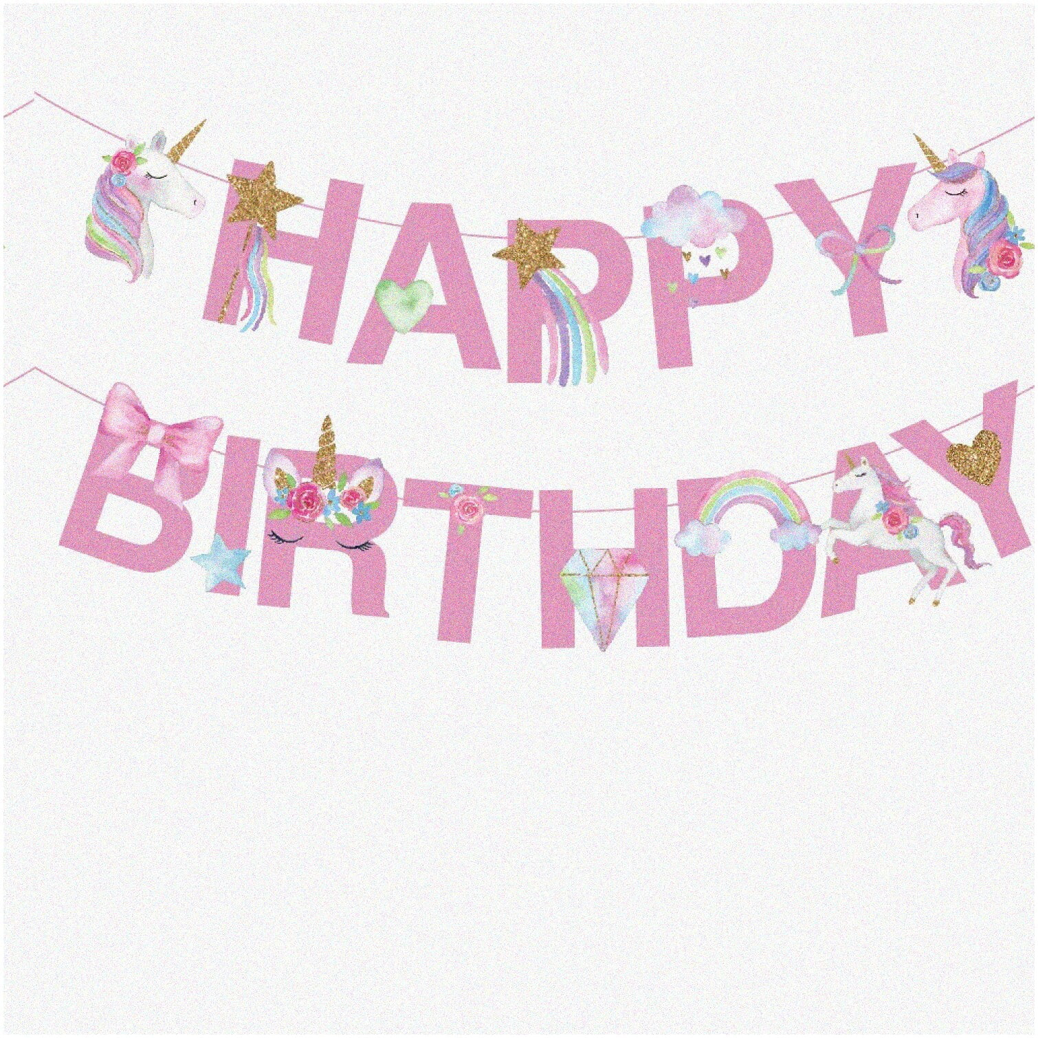 Magical Unicorn Birthday Bash Kit - Pink Party Supplies for Kids ...