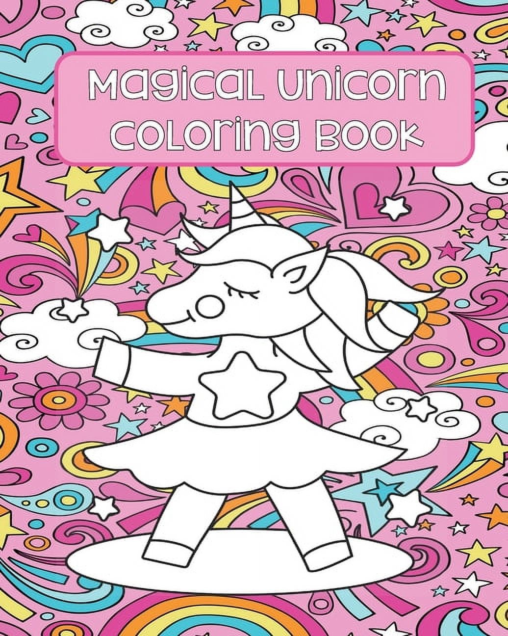 Magical Unicorn Coloring Book : Unicorn Coloring Pages - Adult Coloring ...