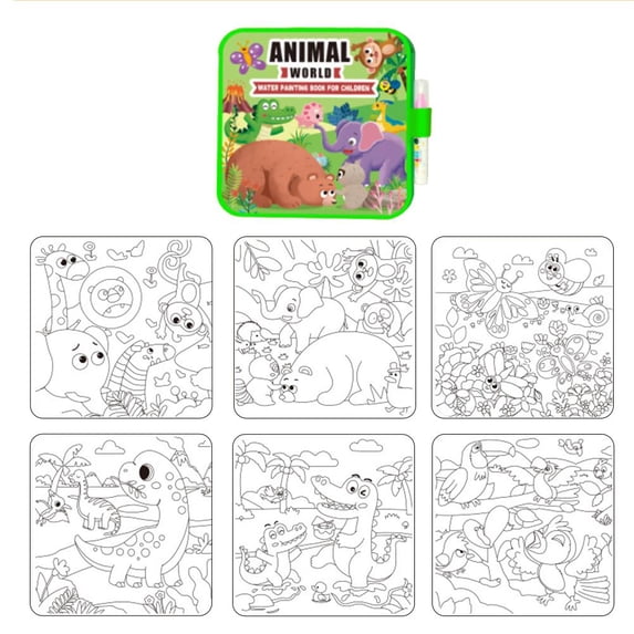 Magical Water Drawing Notebook - Reusable Graffiti Book with Water Pen ...